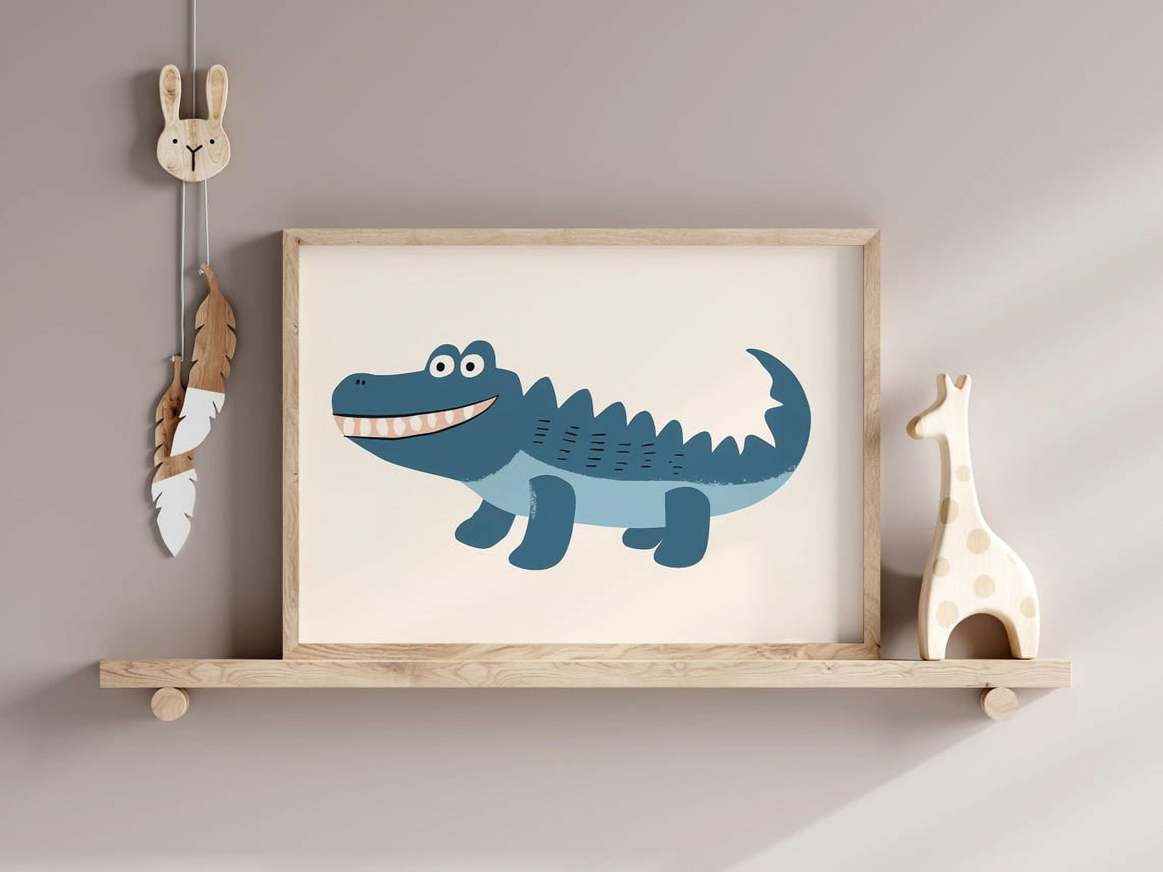 Crocodile Wall Art, Cute Alligator Poster For Kids Room, Nursery Decor ...