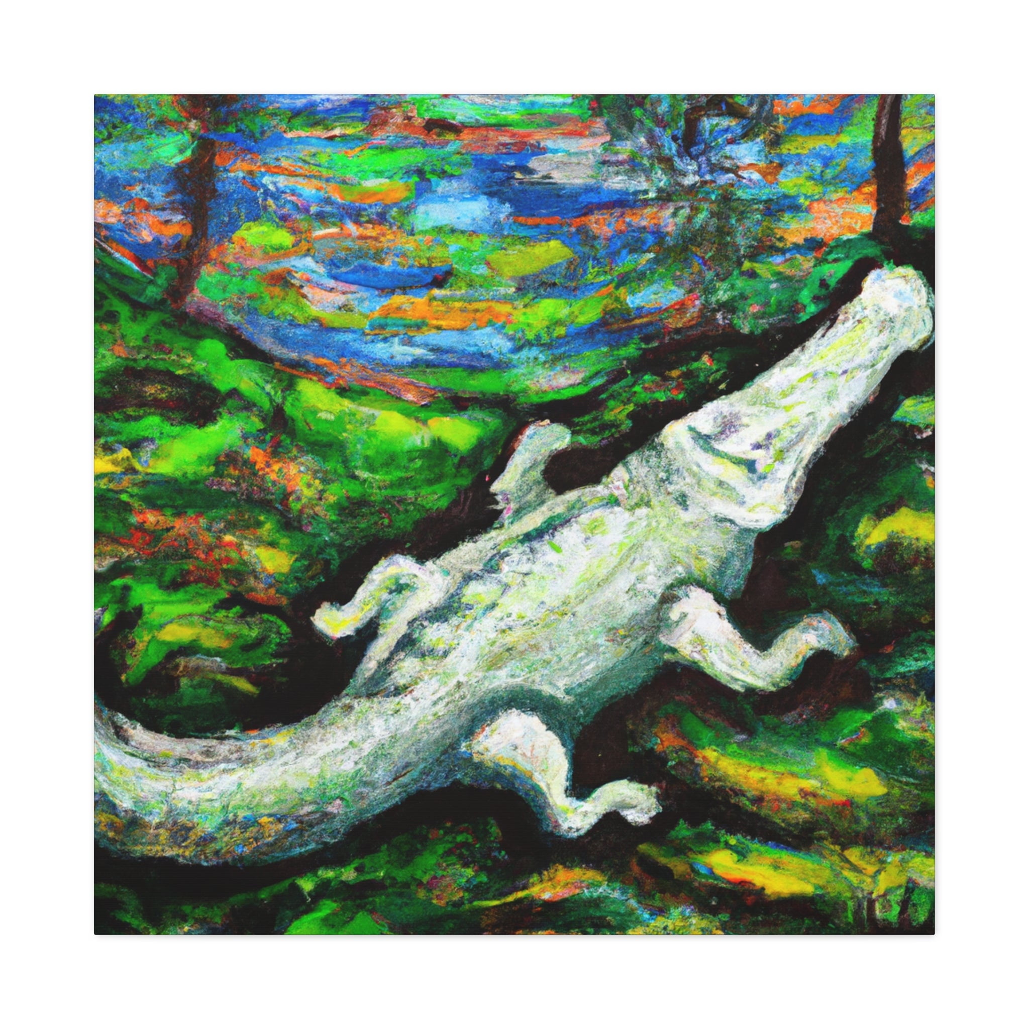 Crocodile in Impressionism - Canvas - Walmart.com