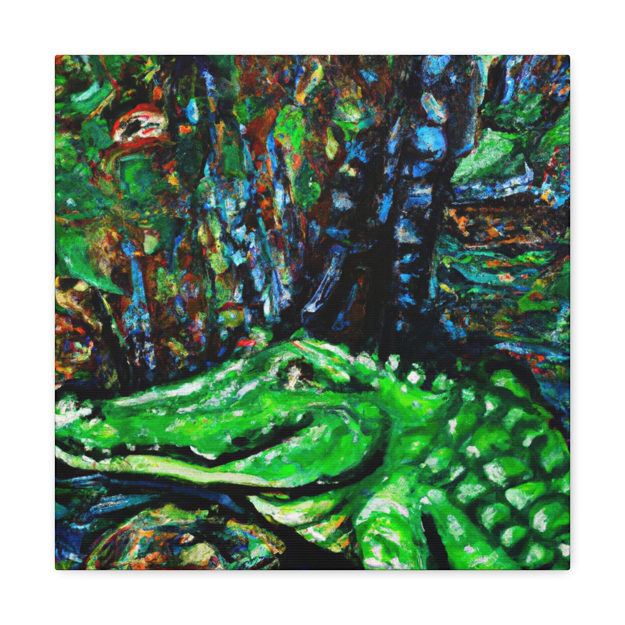Crocodile in Impressionism - Canvas - Walmart.com