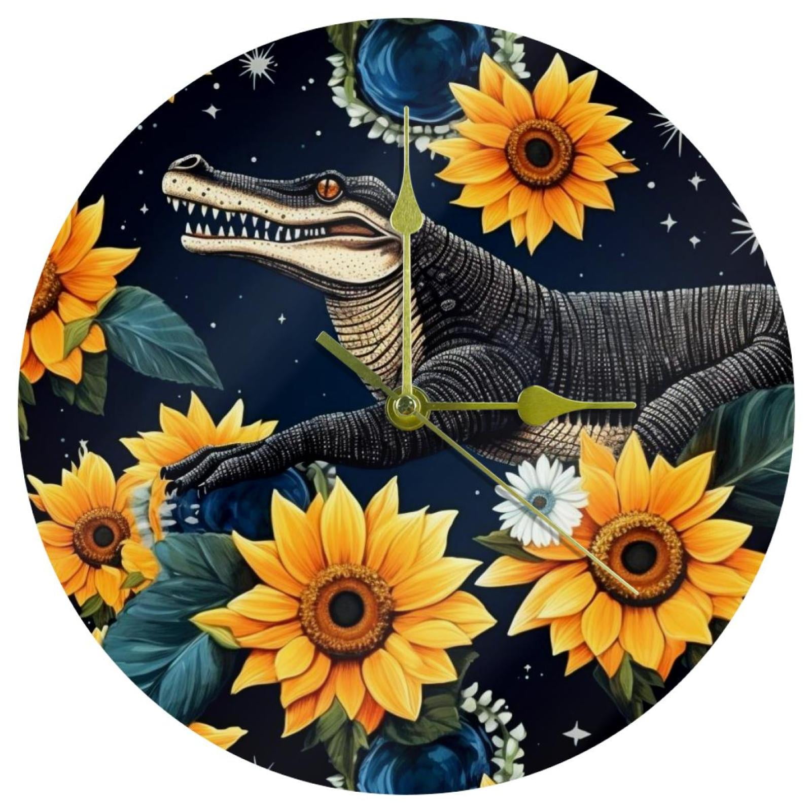 Crocodile star Circular Acrylic Wall Clock - Elegant and Stylish ...