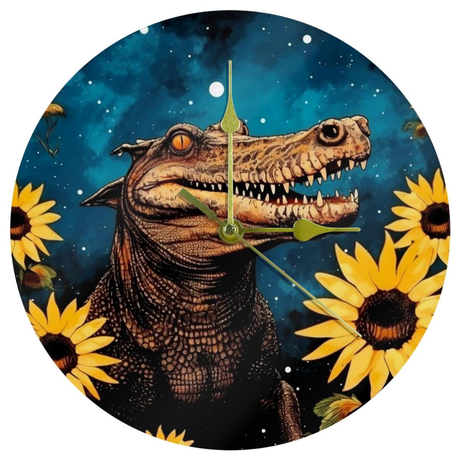 Crocodile star Circular Acrylic Wall Clock - Elegant and Functional ...
