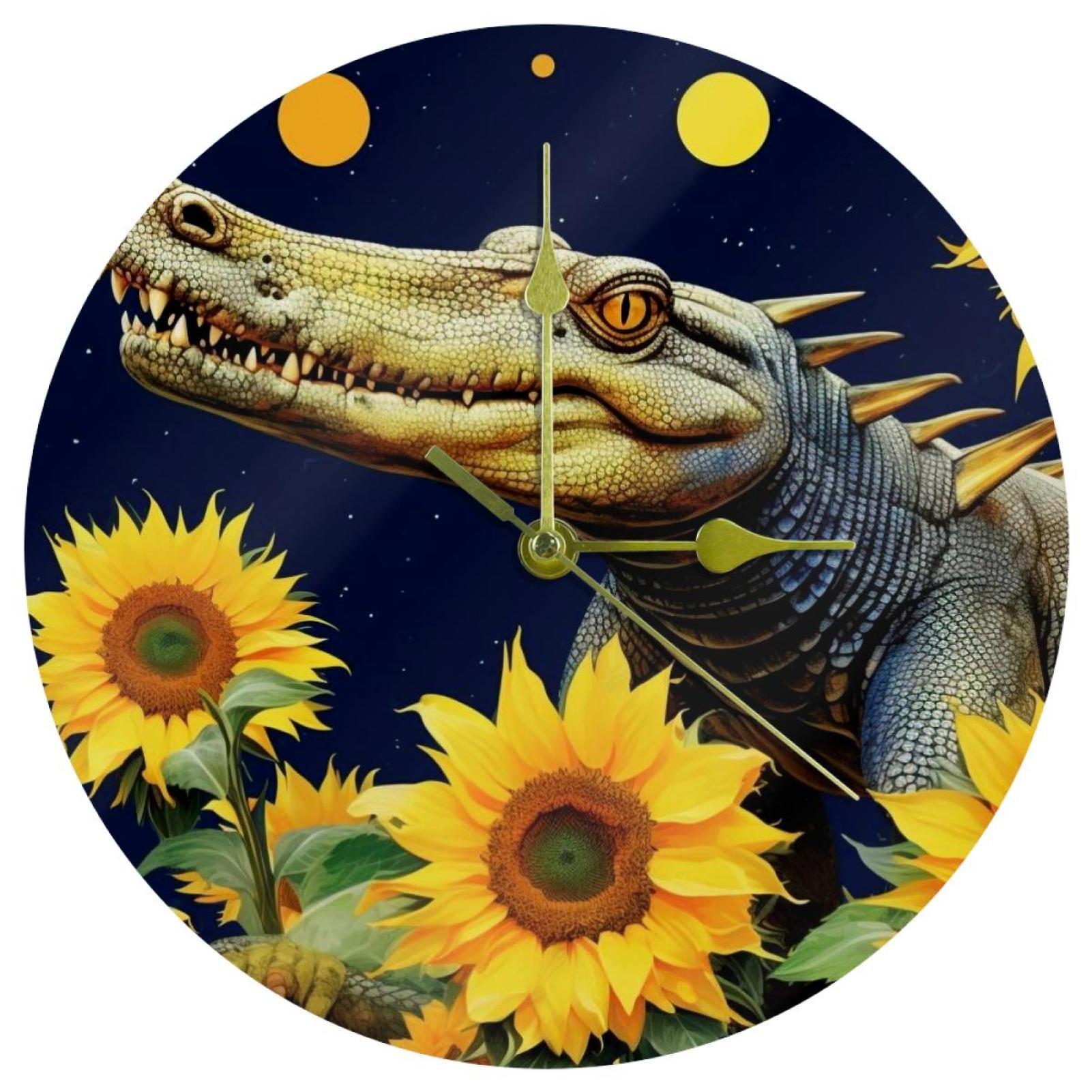 Crocodile star Circular Acrylic Wall Clock - Elegant and Functional ...