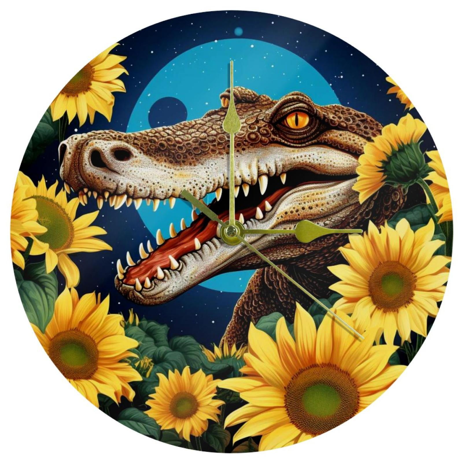 Crocodile star Circular Acrylic Wall Clock - Stylish Home Decor for a ...