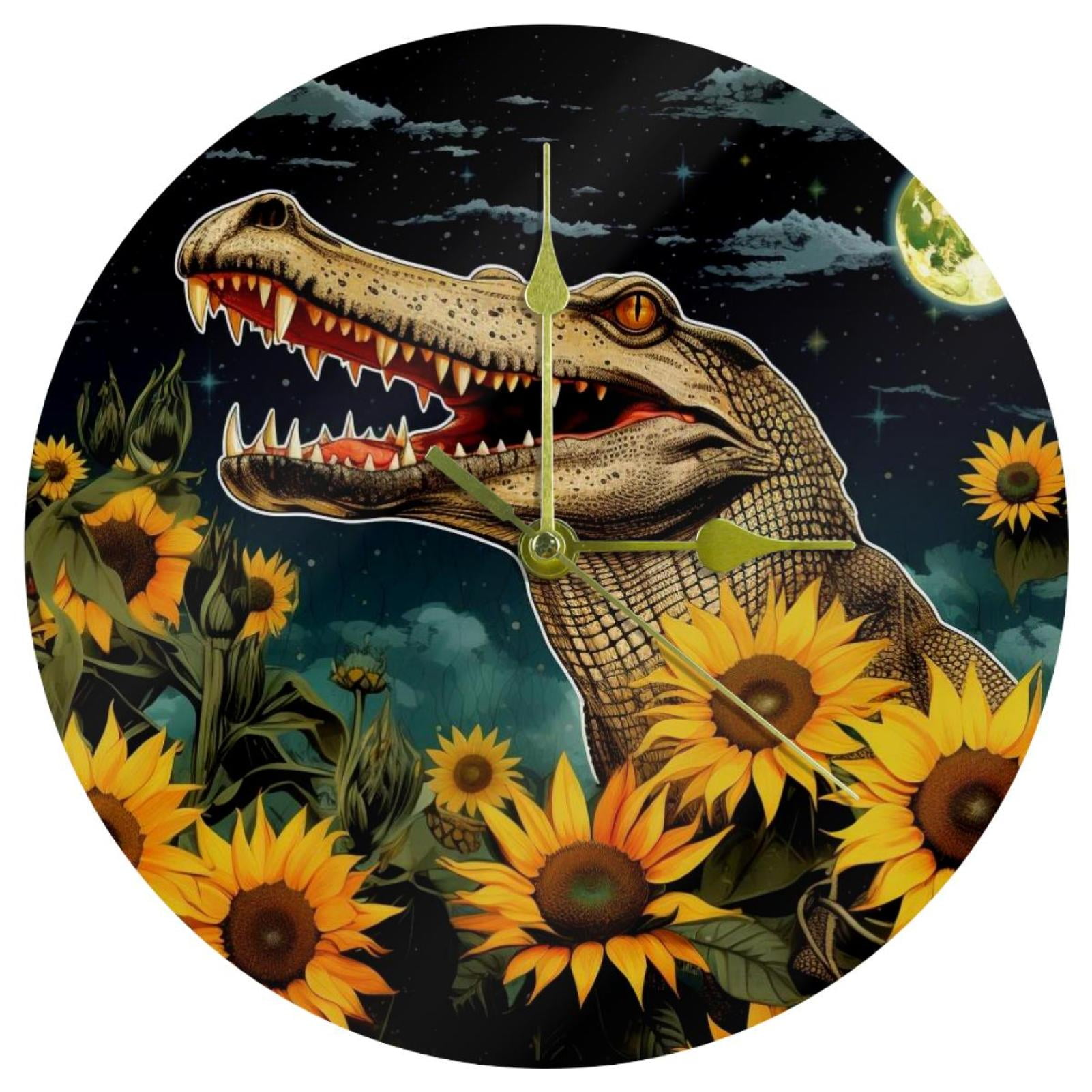 Crocodile star Contemporary Acrylic Circular Wall Clock - Stylish ...