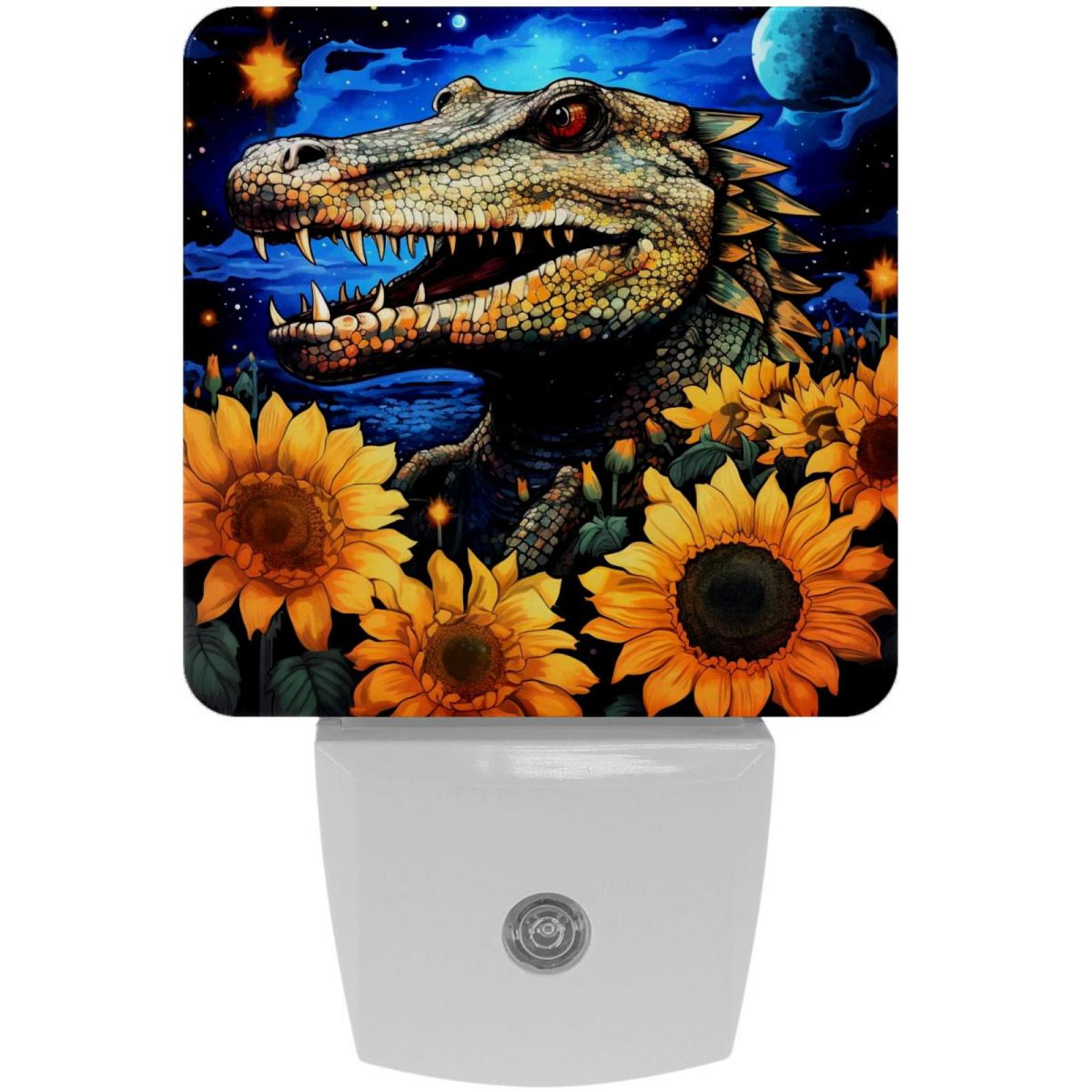 Crocodile star sunflower Enhance Your Space with LED Square Night ...