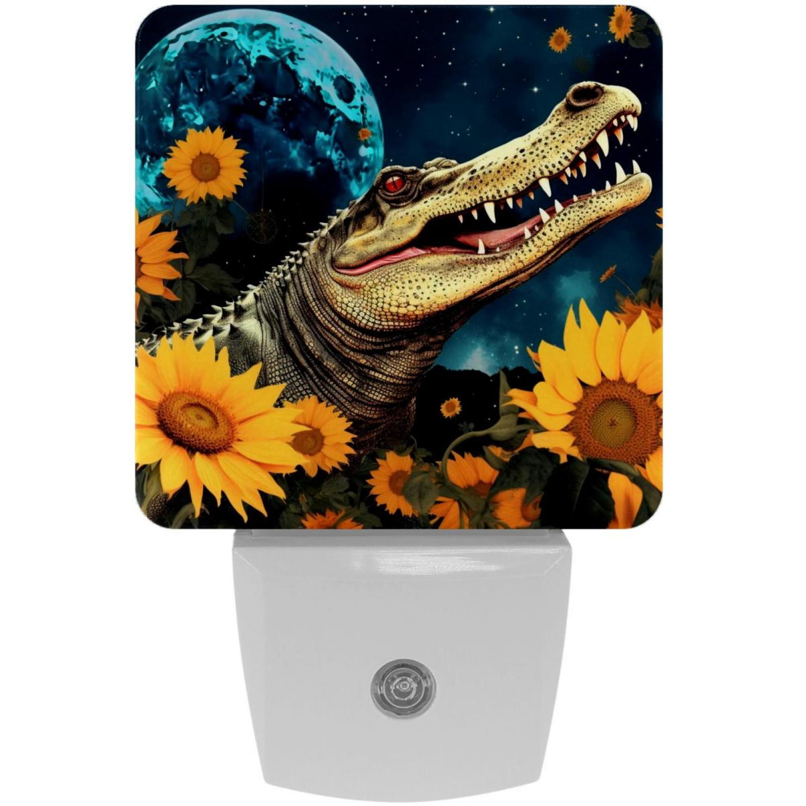 Crocodile star sunflower LED Square Night Light for Bedroom and ...