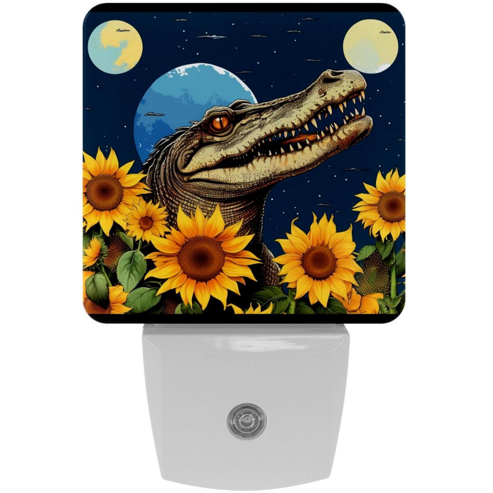 Crocodile star sunflower LED Square Night Lights for Bedroom and Living ...