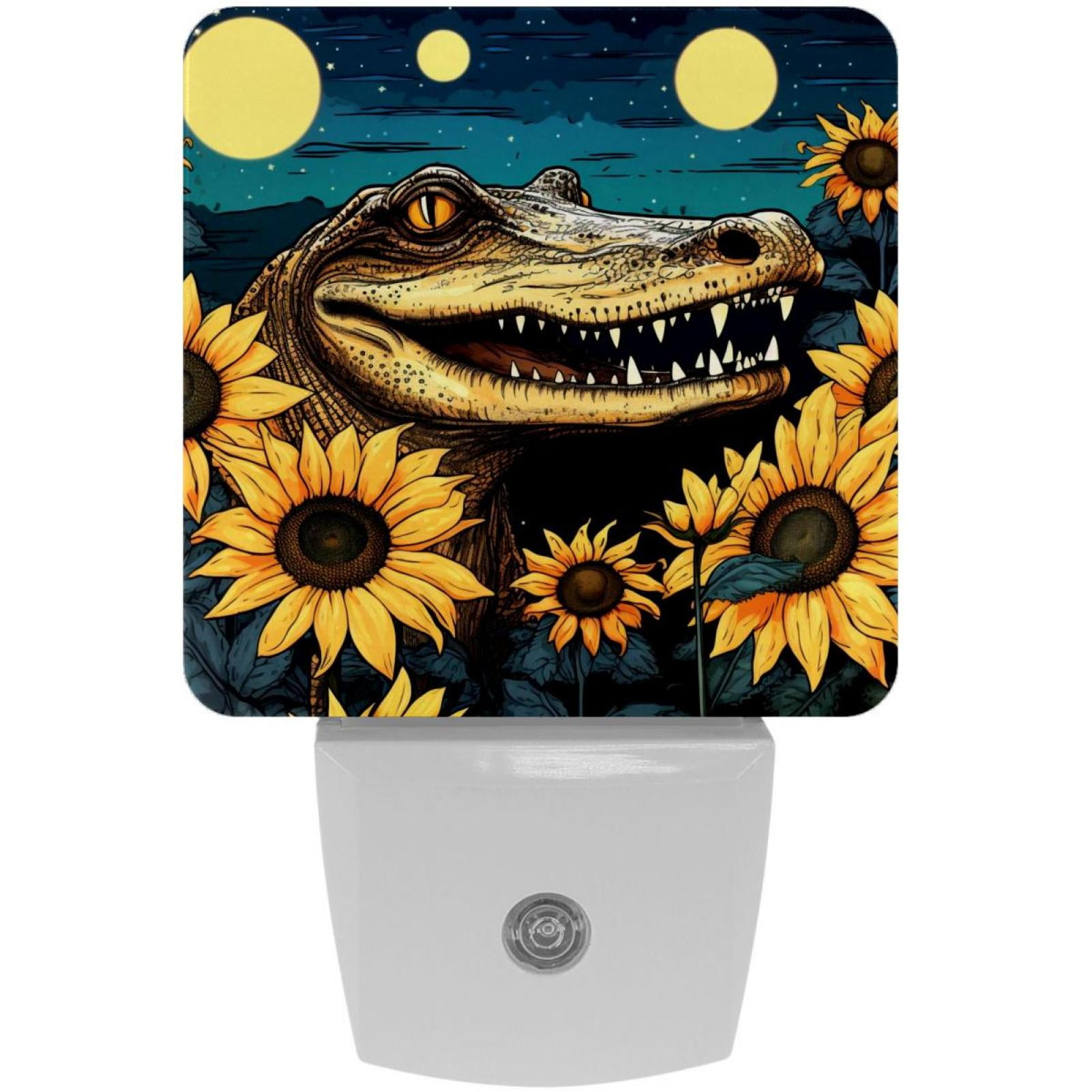 Crocodile star sunflower LED Square Night Lights for Bedroom and Living ...