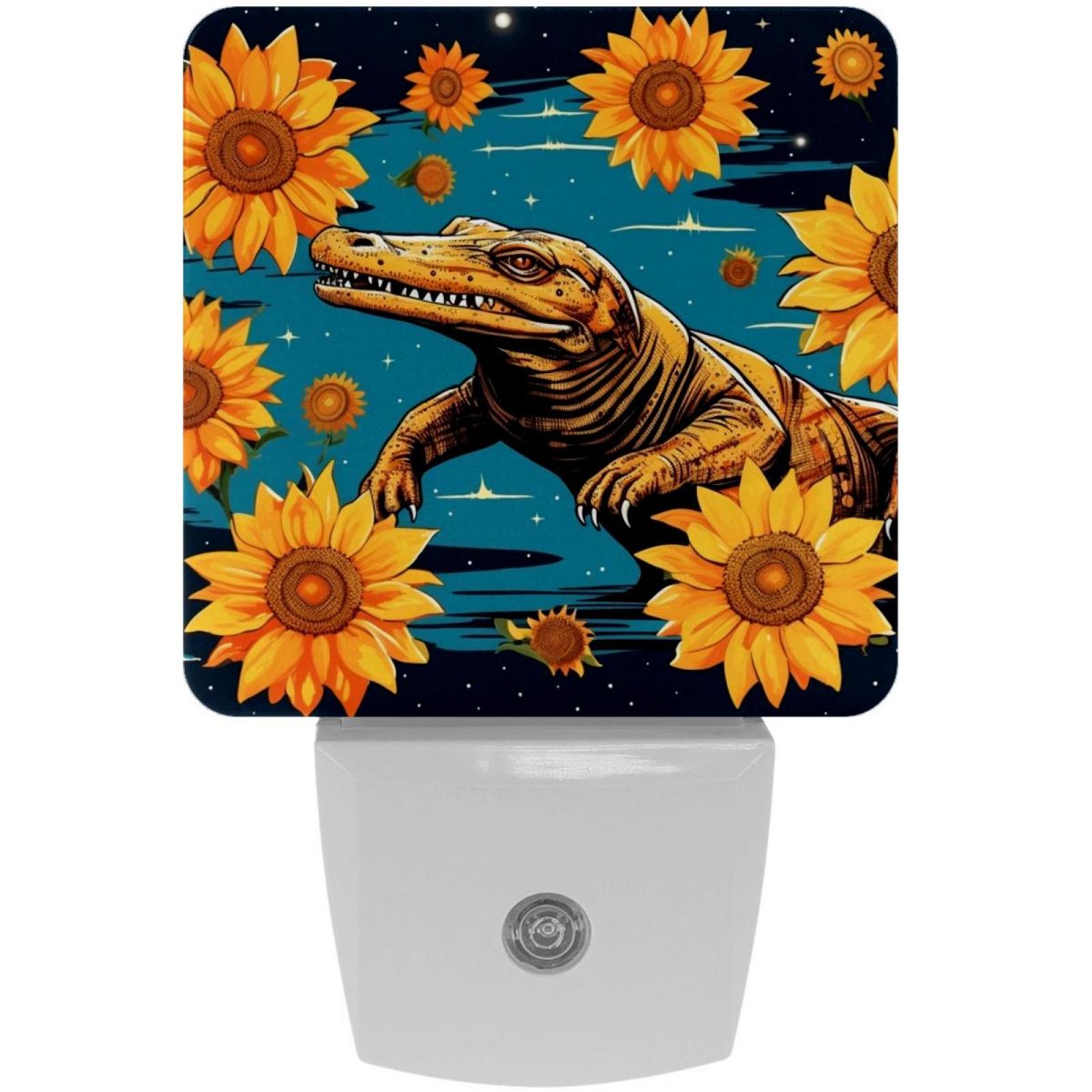 Crocodile star sunflower LED Square Night Lights - Illuminating Your ...