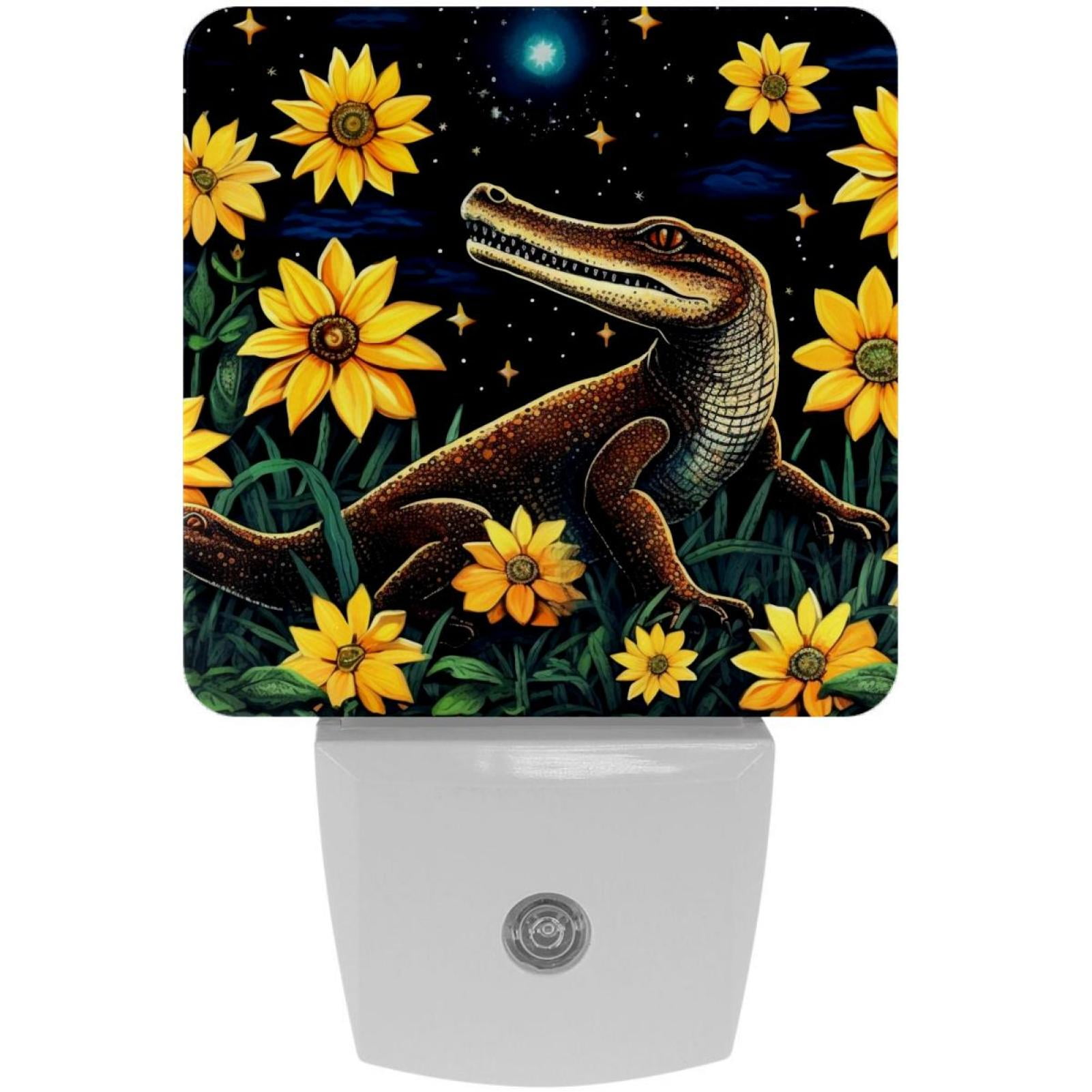 Crocodile star sunflower LED Square Night Lights - Portable and Stylish ...