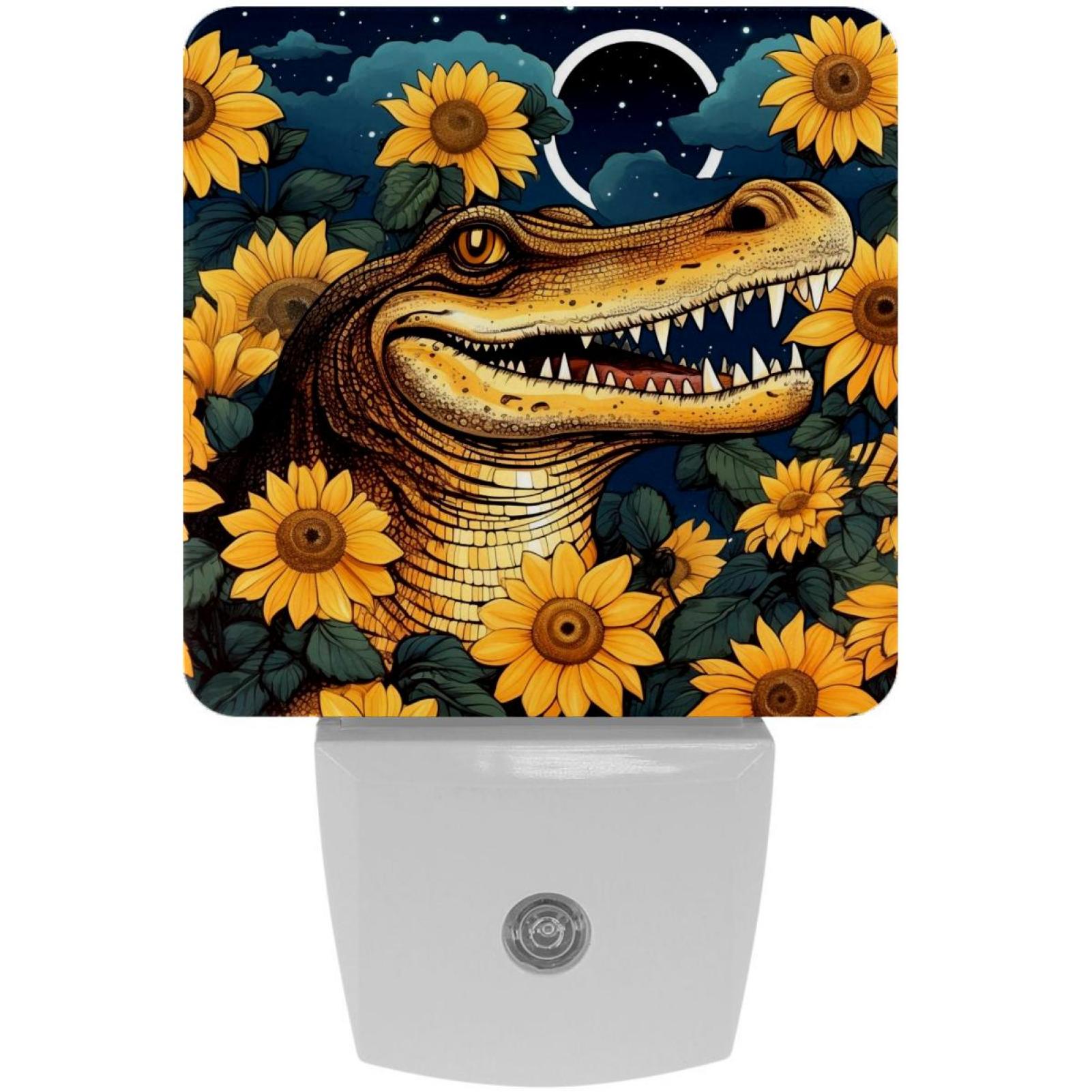 Crocodile star sunflower LED Square Night Lights - Portable and Stylish ...