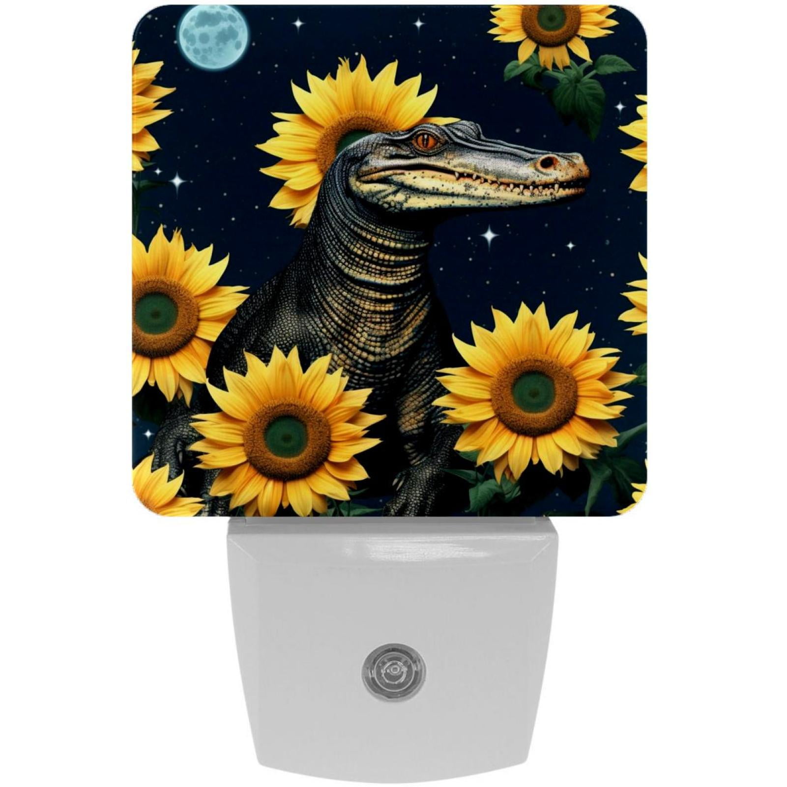 Crocodile star sunflower Square LED Night Lights - Small, Portable, and ...