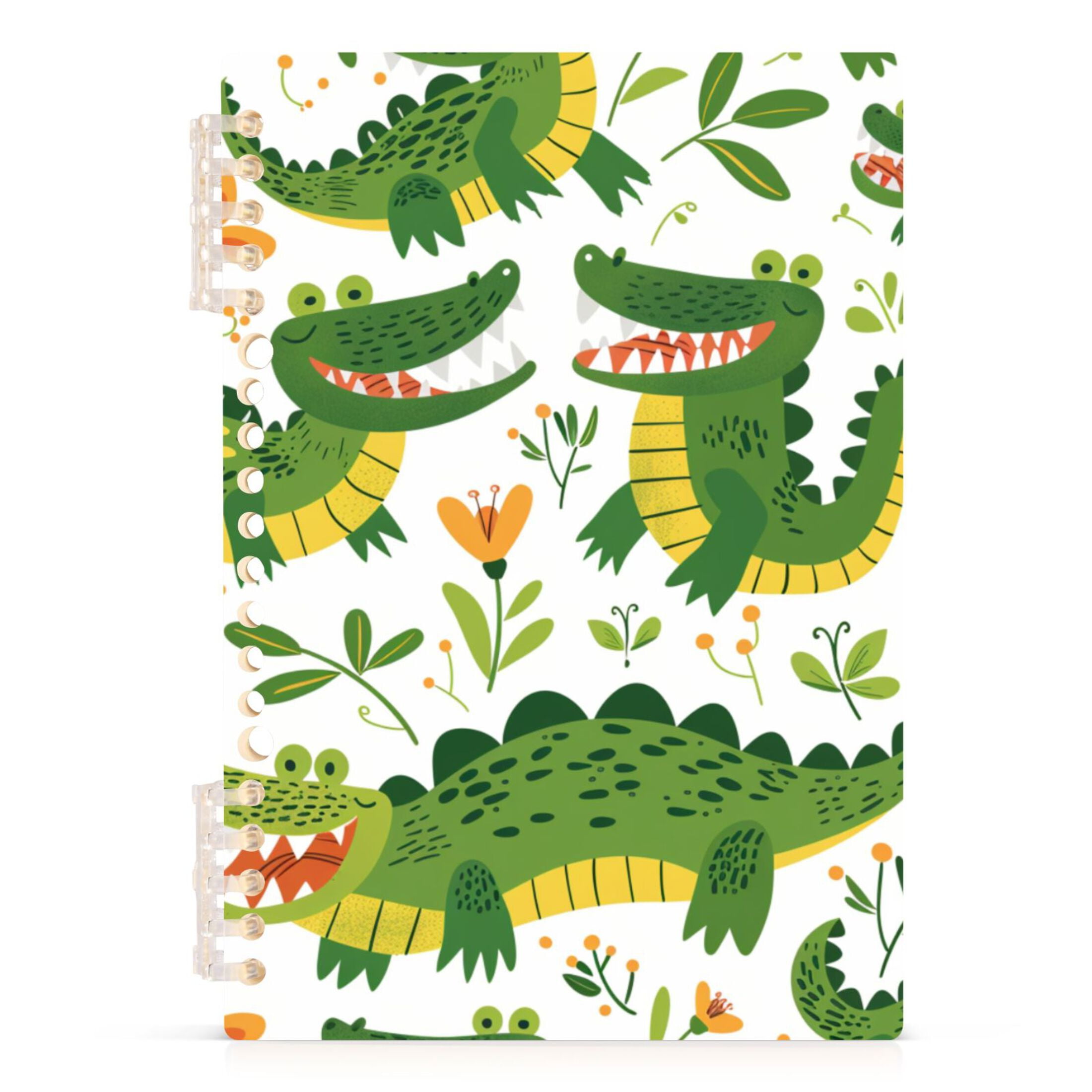 Crocodiles Ring Binder Notebook Journey Note Diary College Ruled Spiral ...
