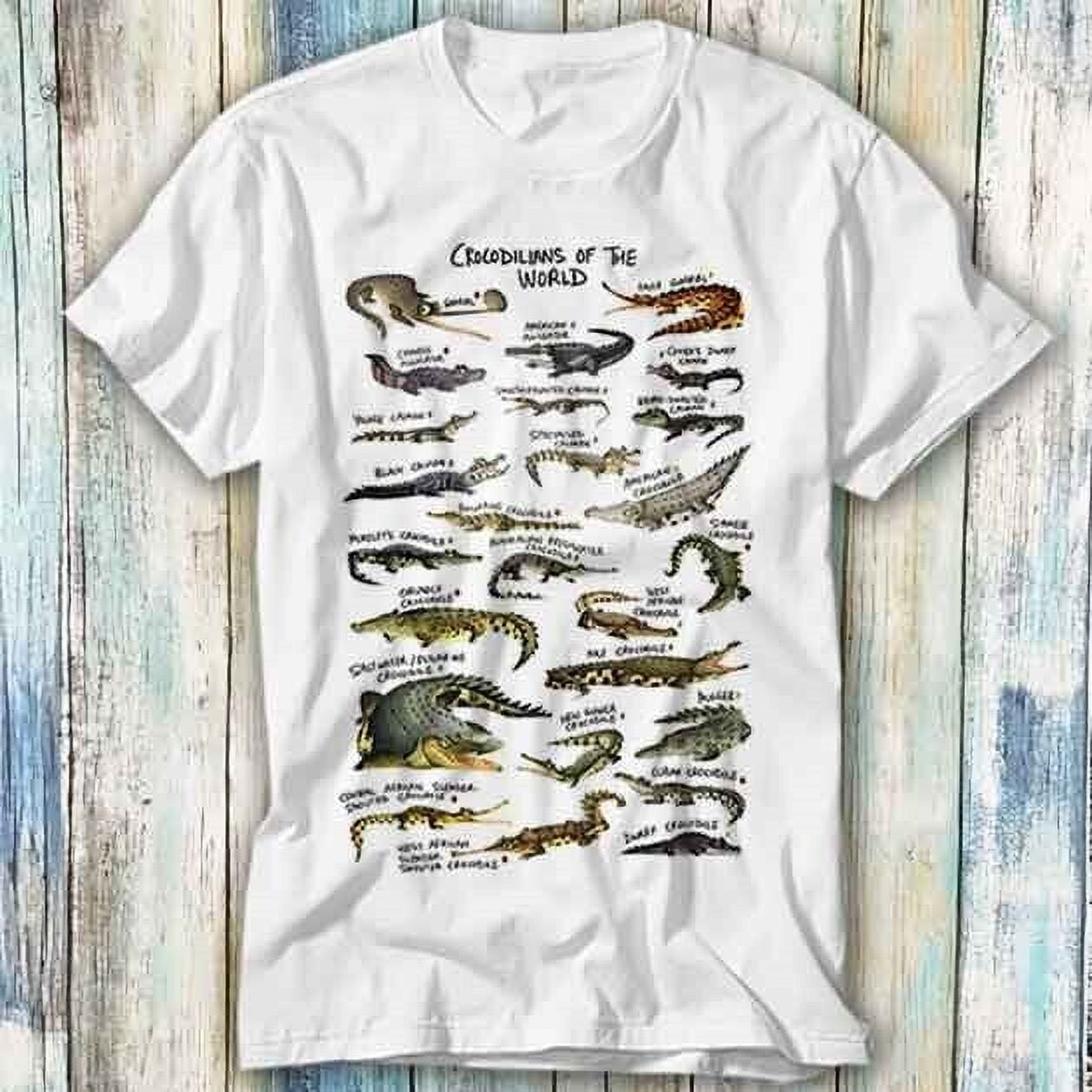 Crocodilians Of The World Alligator Crocodile T Shirt Gift Top Tee ...