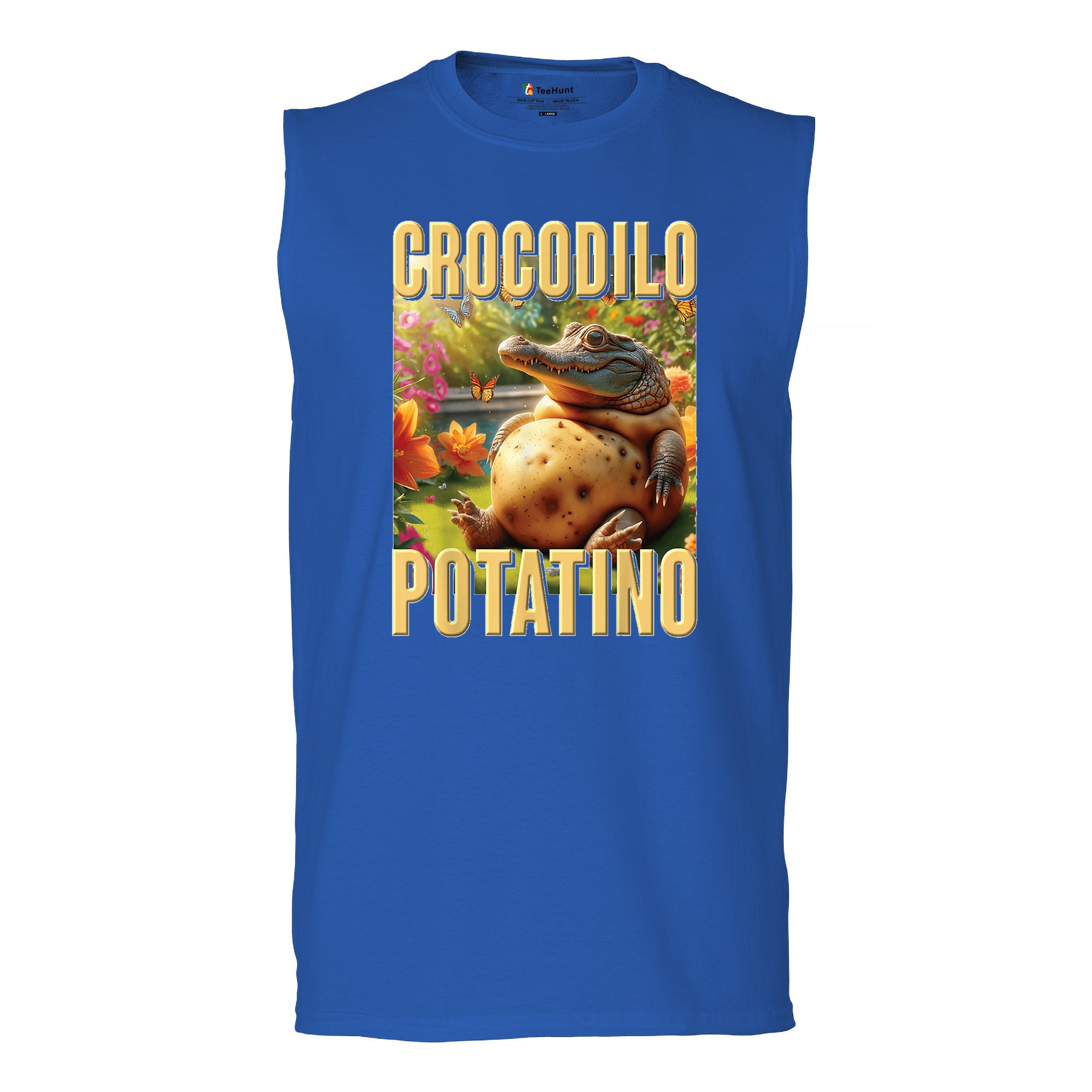 Crocodilo Potatino Men's Muscle Shirt Funny Italian Brainrot Gen Z ...