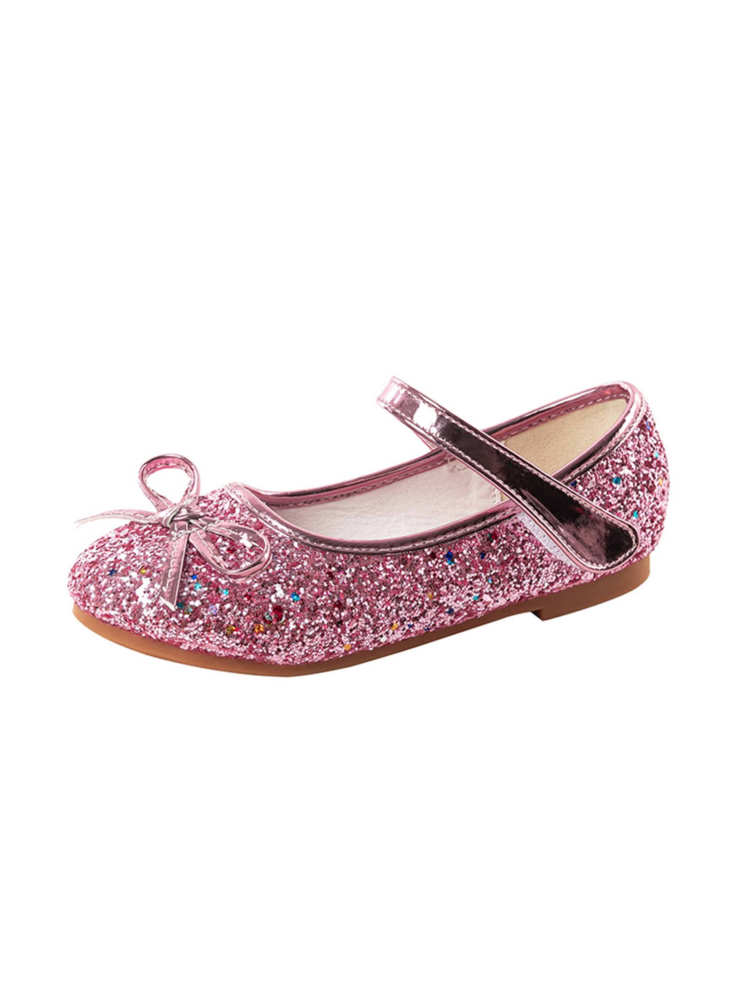 Crocowalk Girls Little Kid Dress Ballet Flats Glitter Ballerina Mary ...