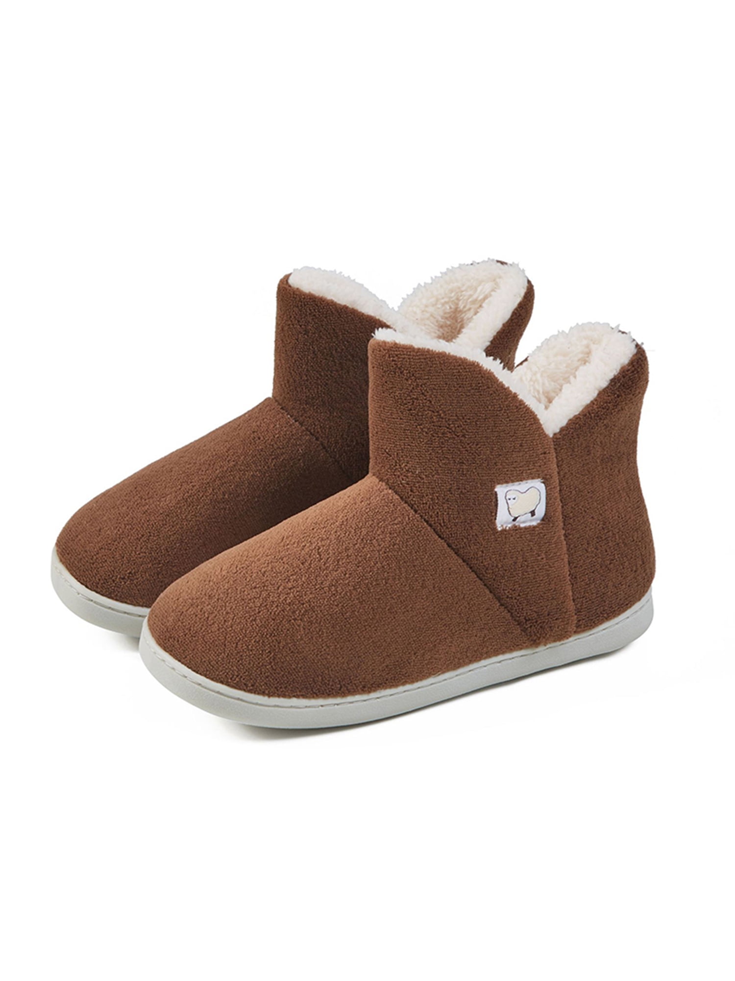 Crocowalk Men Winter Boot Fluffy Boots Slippers Memory Foam House Shoes ...