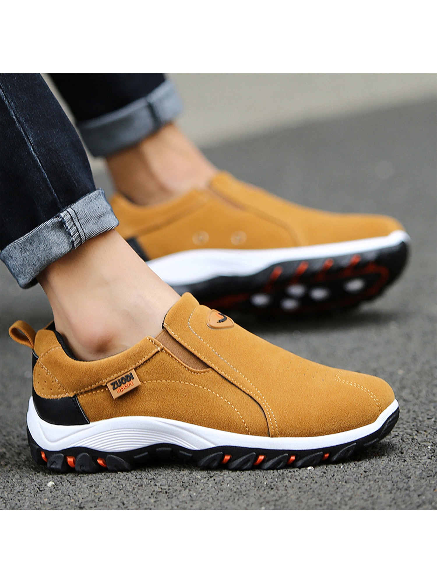 Crocowalk Men's Leather Waterproof Slip-on Loafers Non-Slip Breathable ...