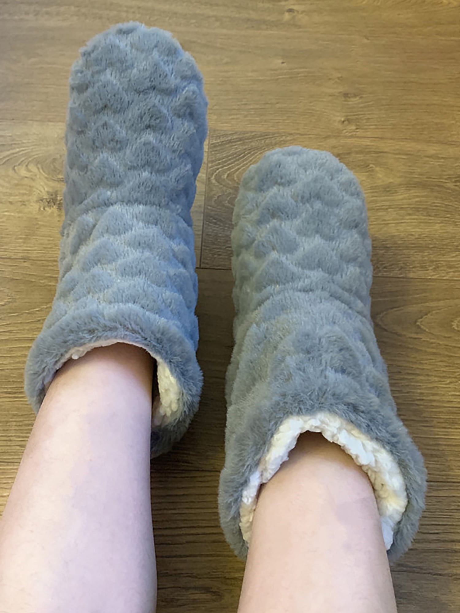 Crocowalk Mens Slipper Booties Fluffy Slippers Soft Plush Sock Boots ...