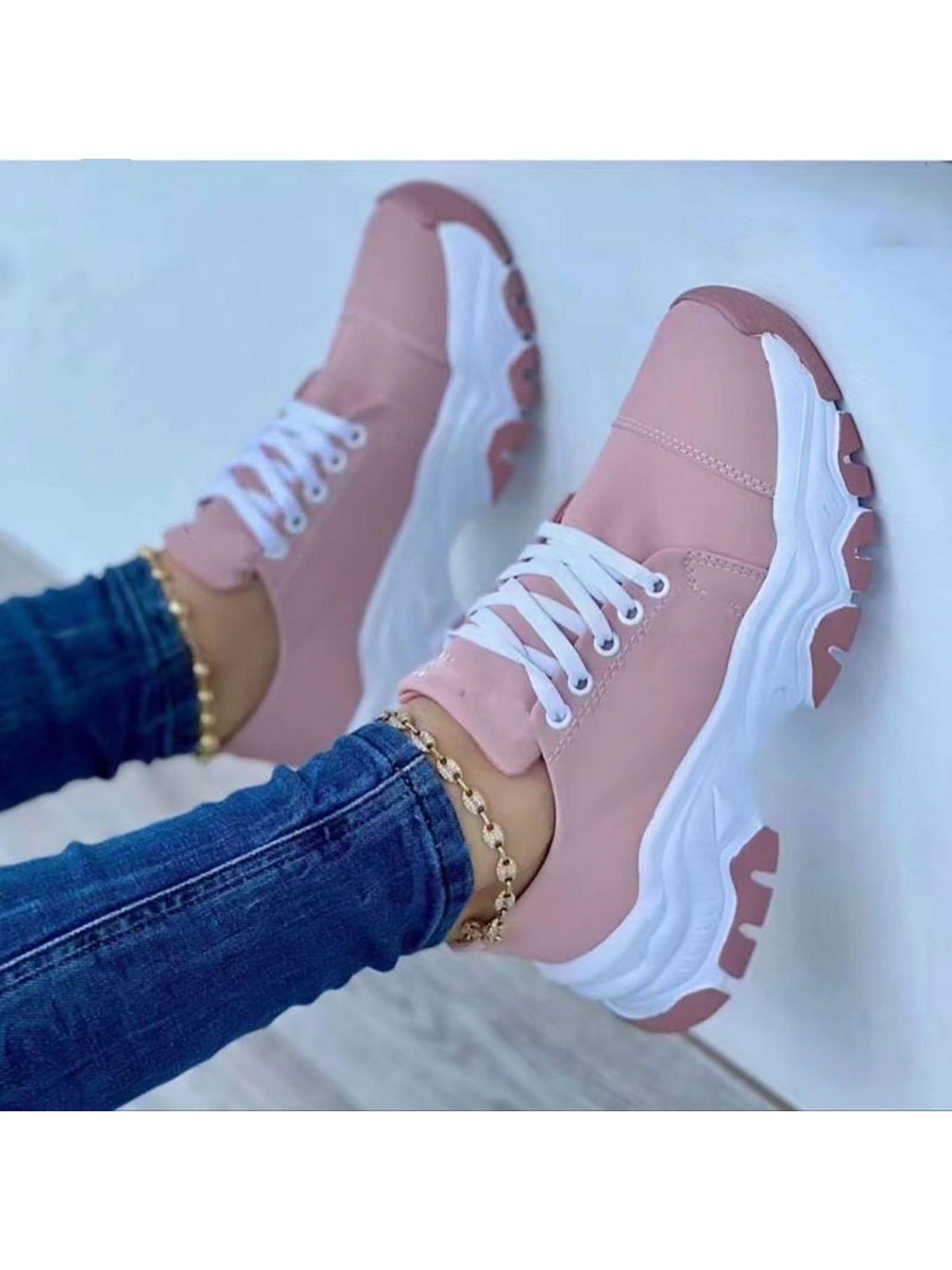 Crocowalk Women Casual Shoes Lace Up Walking Shoe Round Toe Sneakers ...