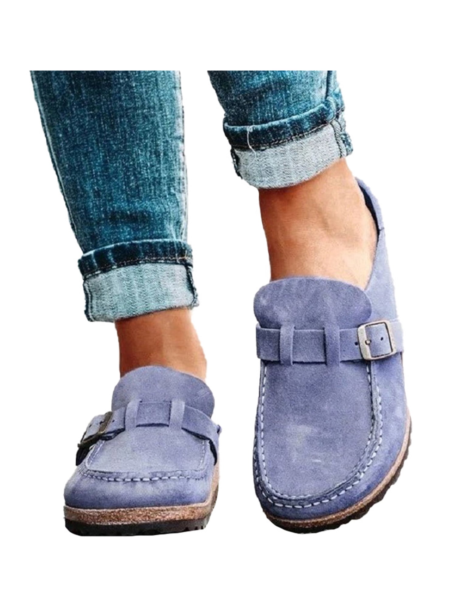 Crocowalk Women's Lightweight Slide Summer Slippers Buckle Retro Cork ...