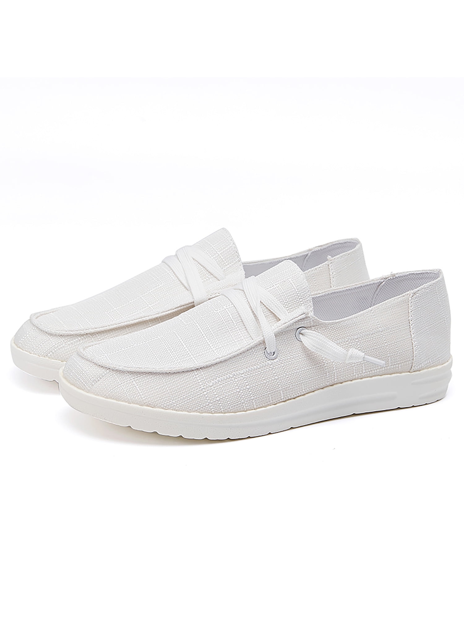 Crocowalk Womens Canvas Loafer Slip On Casual Closed Toe Lace Up ...