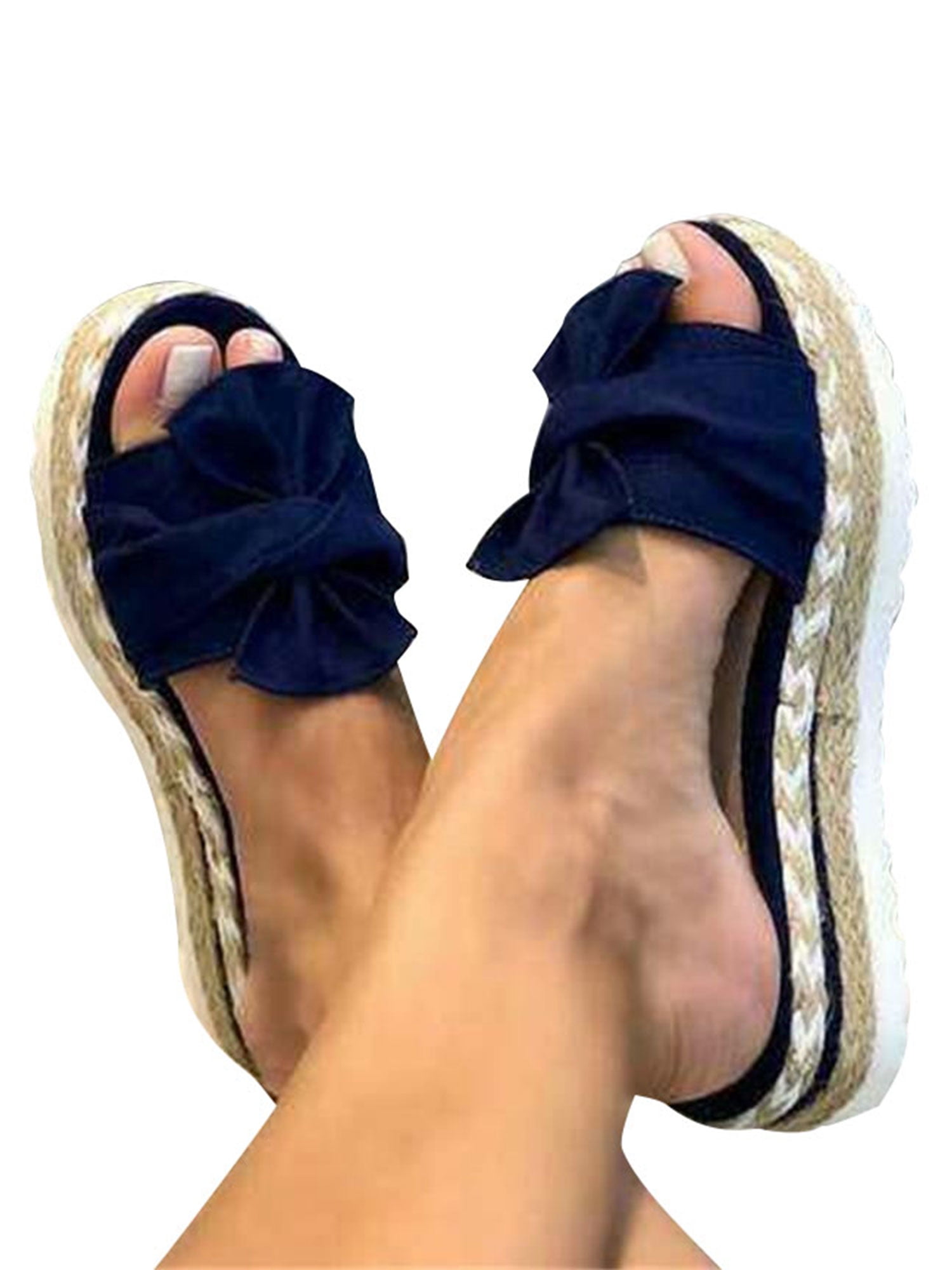 Crocowalk Womens Ladies Flatform Sandals with Single Strap - Sliders ...