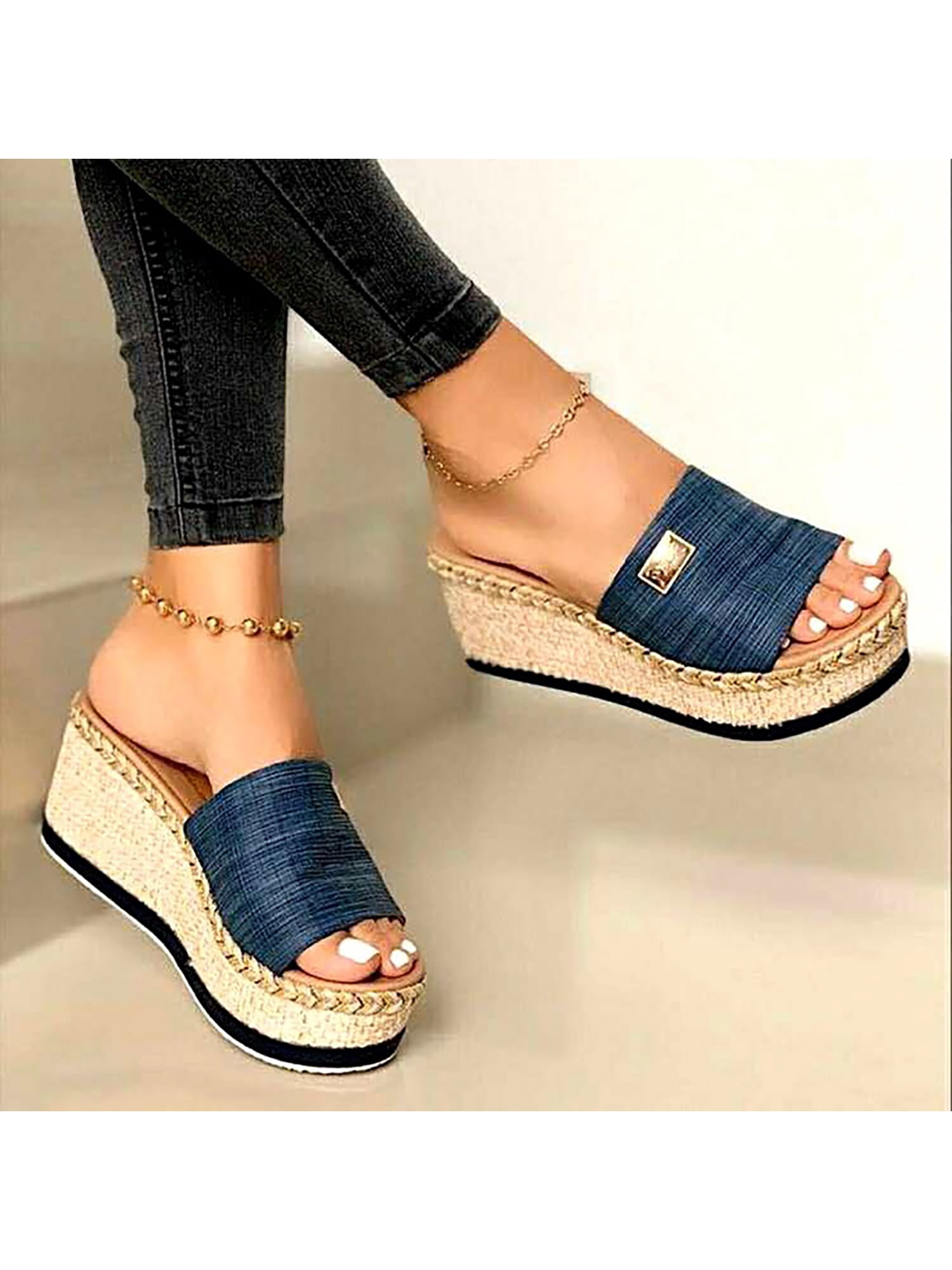 Crocowalk Espadrilles Wedge Women's Wedges Heels Sandals Summer Beach ...