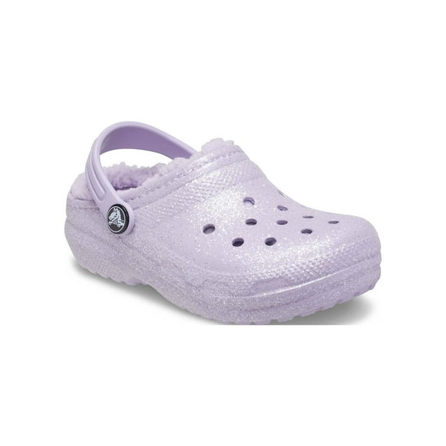 Crocs Kids Classic Glitter Lined Clog, Sizes 1-4 - Walmart.com