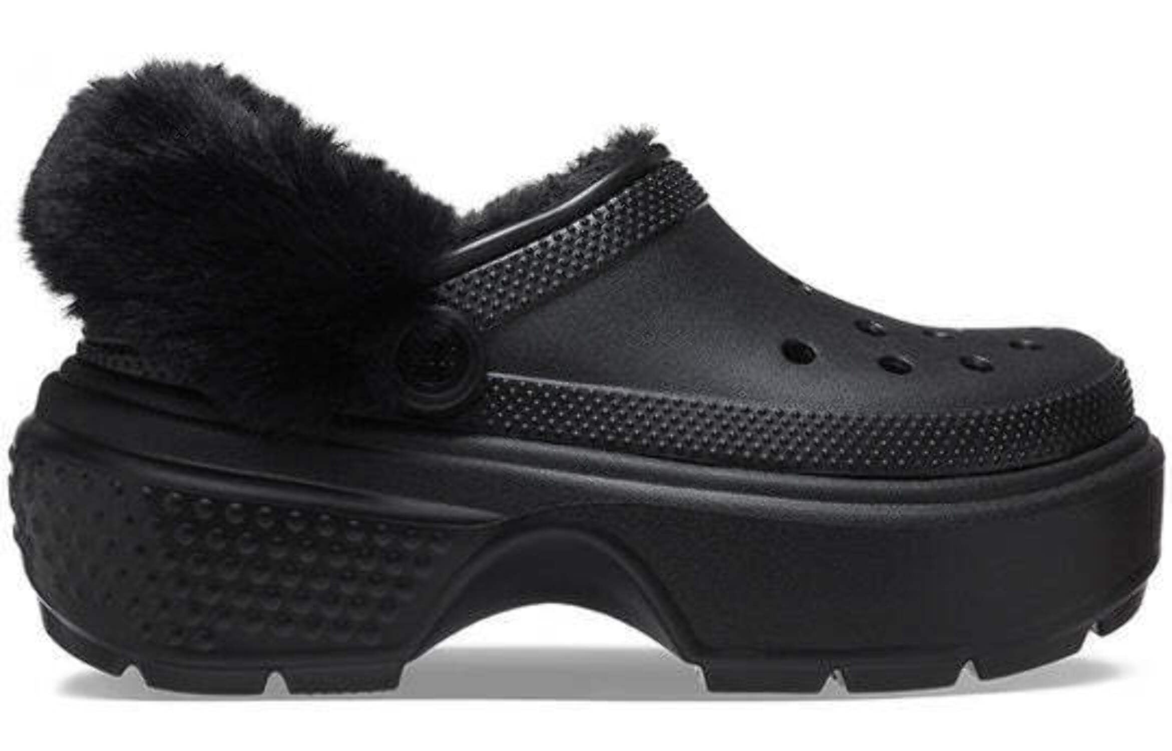 Crocs Stomp 208546-001 Men's Core Black Lined Slip-on Comfort Crush ...