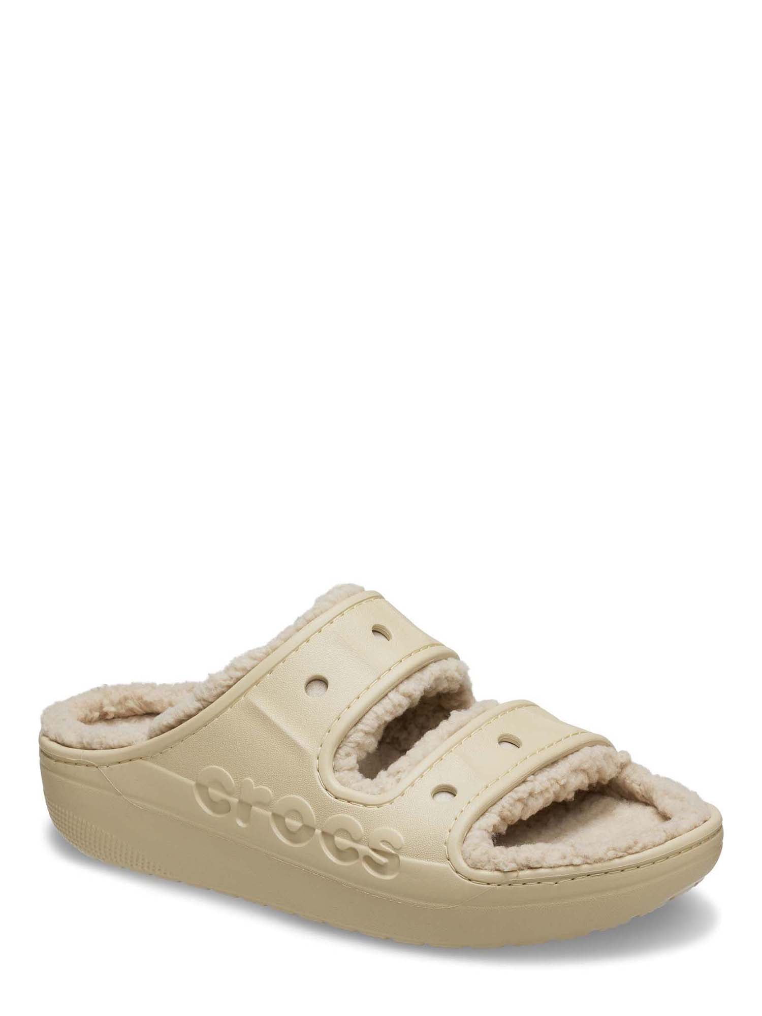 Crocs Unisex Baya Cozzzy Fuzz Lined Sandals Lightweight Comfortable Two ...