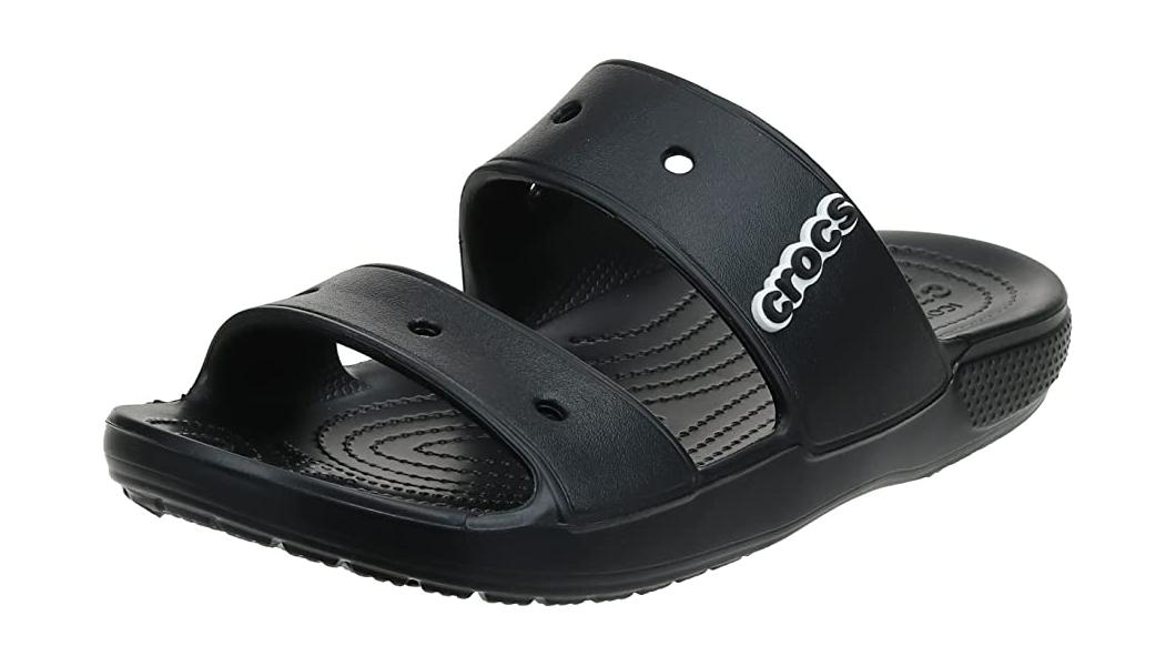 Crocs Unisex Classic Two-Strap Slide Sandals - Black - M7W9 - Walmart.com