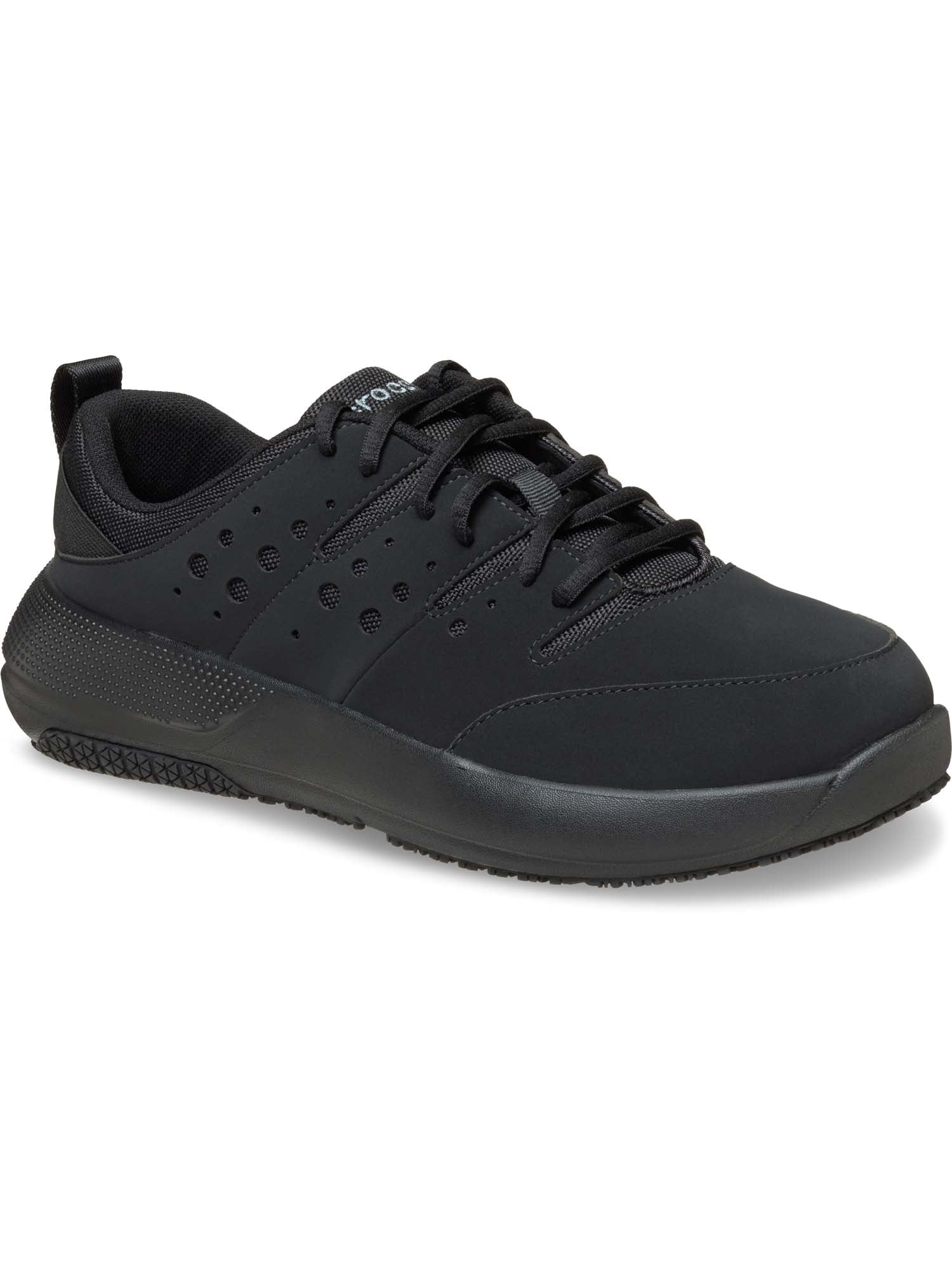 Crocs at Work Men's On The Clock Slip Resistant Work Sneaker - Wide ...