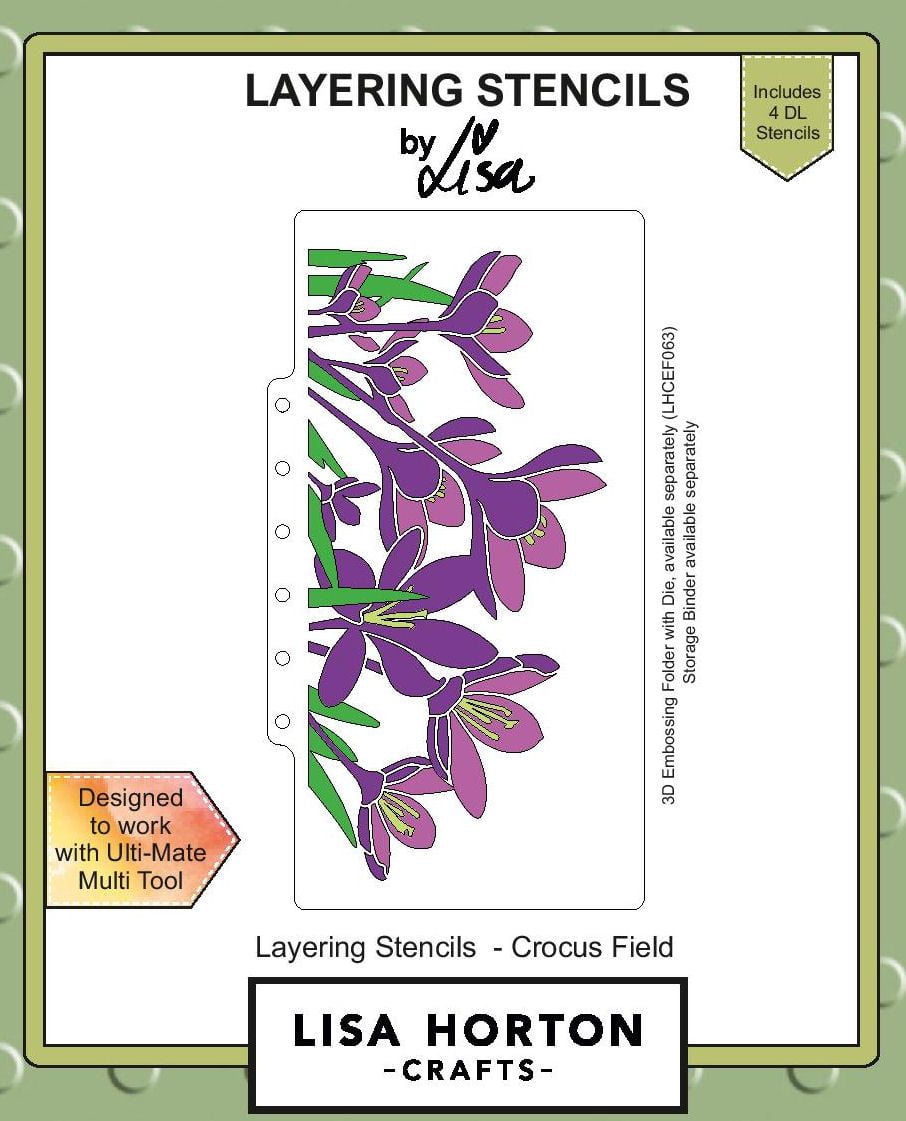 Crocus Field Slimline Layering Stencils - Walmart.com