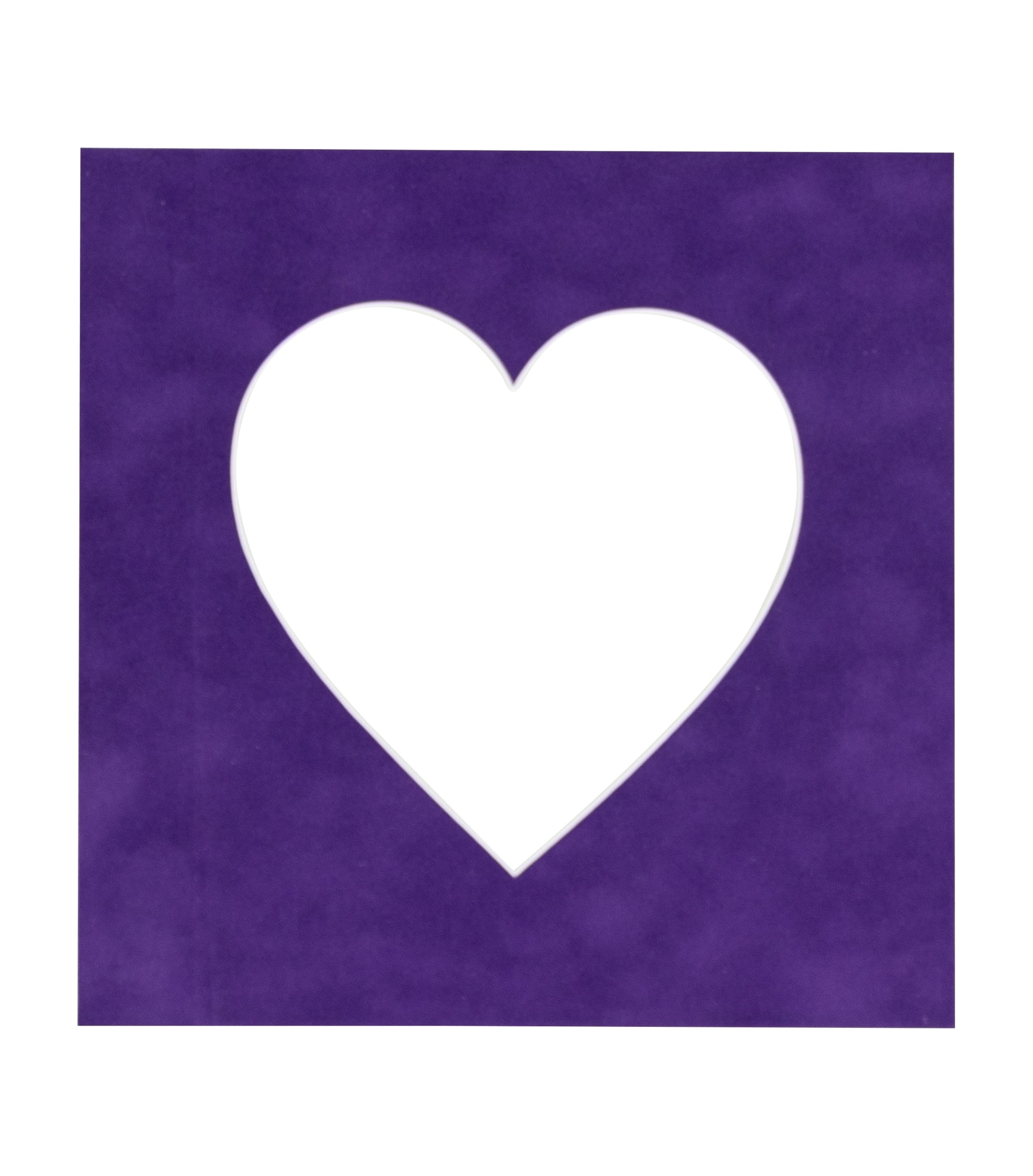 Crocus Suede Acid Free 7x7 Heart Picture Frame Mat with White Core ...