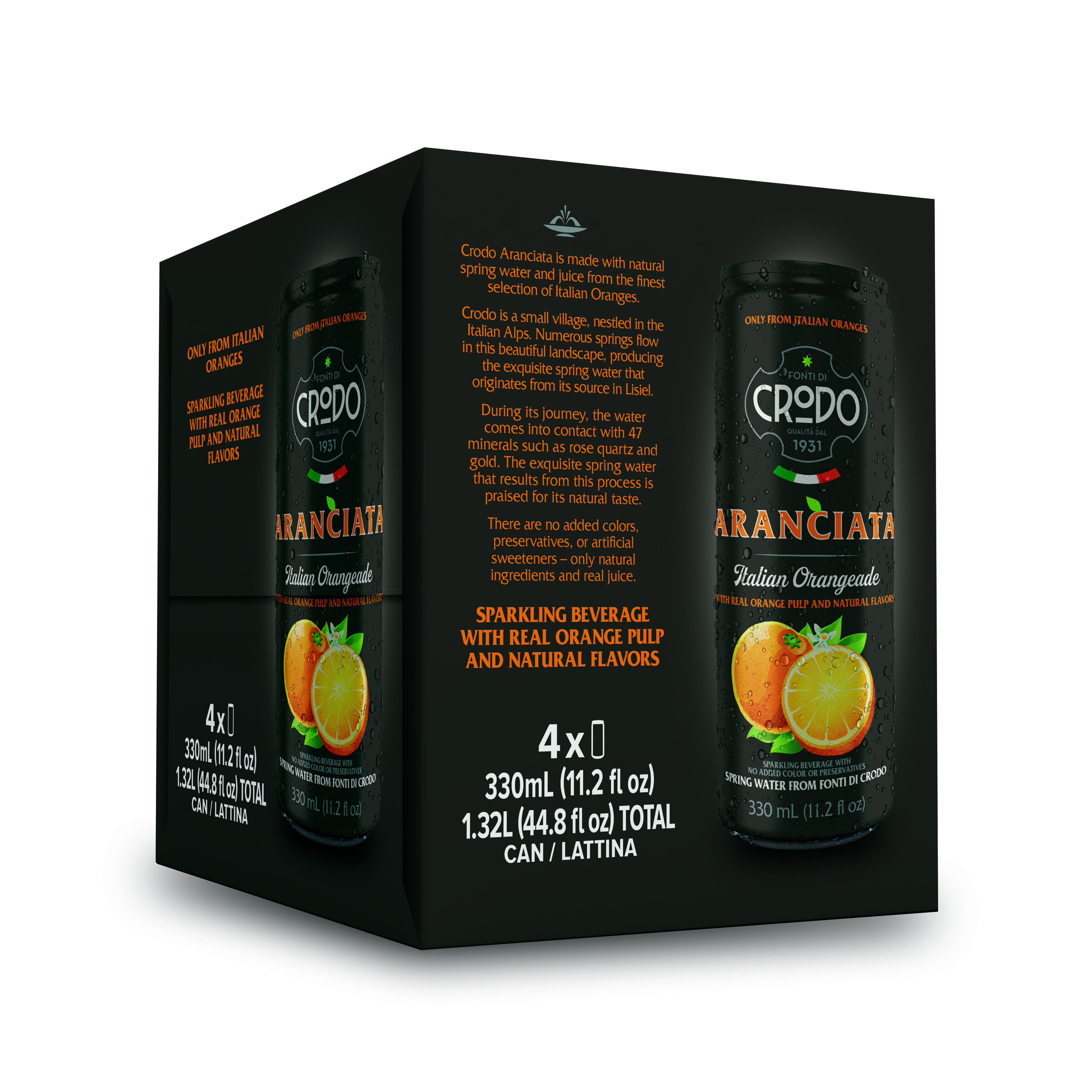 Crodo 20568 Aranciata Sparkling Water, Pack of 4 - Walmart.com