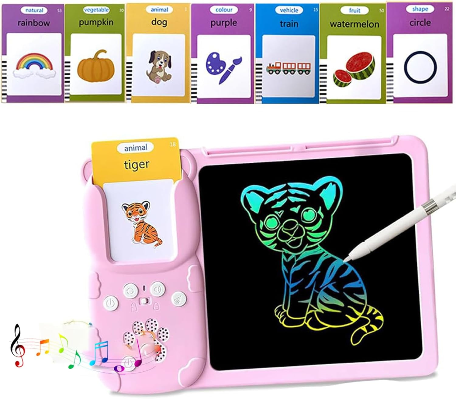Croeve Talking Tablet, 2 in 1 Drawing Speaking Tablet, English Talking ...