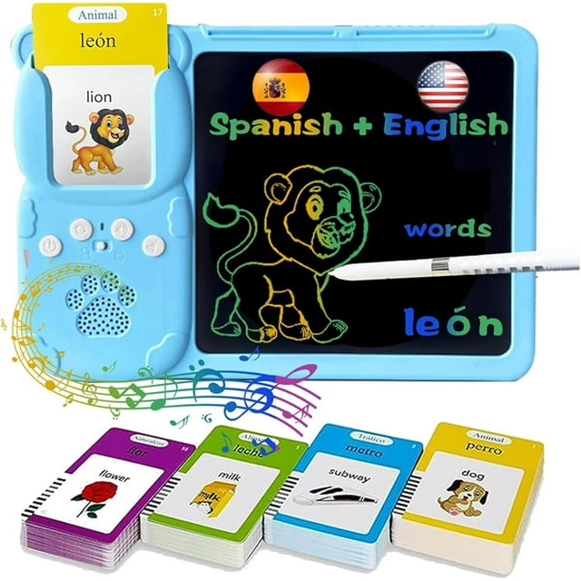 Croeve Talking Tablet,English and Spanish Talking Flash Cards, Croeve's ...