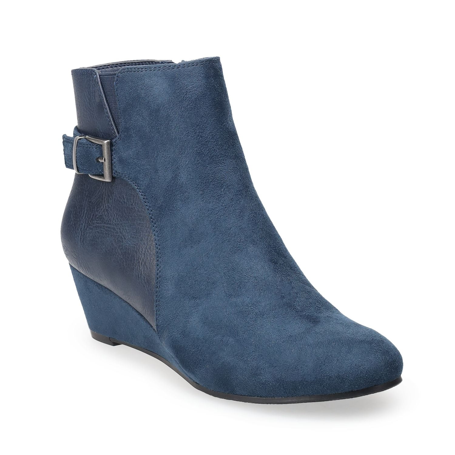 Croft & Barrow® Carmen Wedge Ankle Boots Color: Navy Size: 6 - Walmart.com
