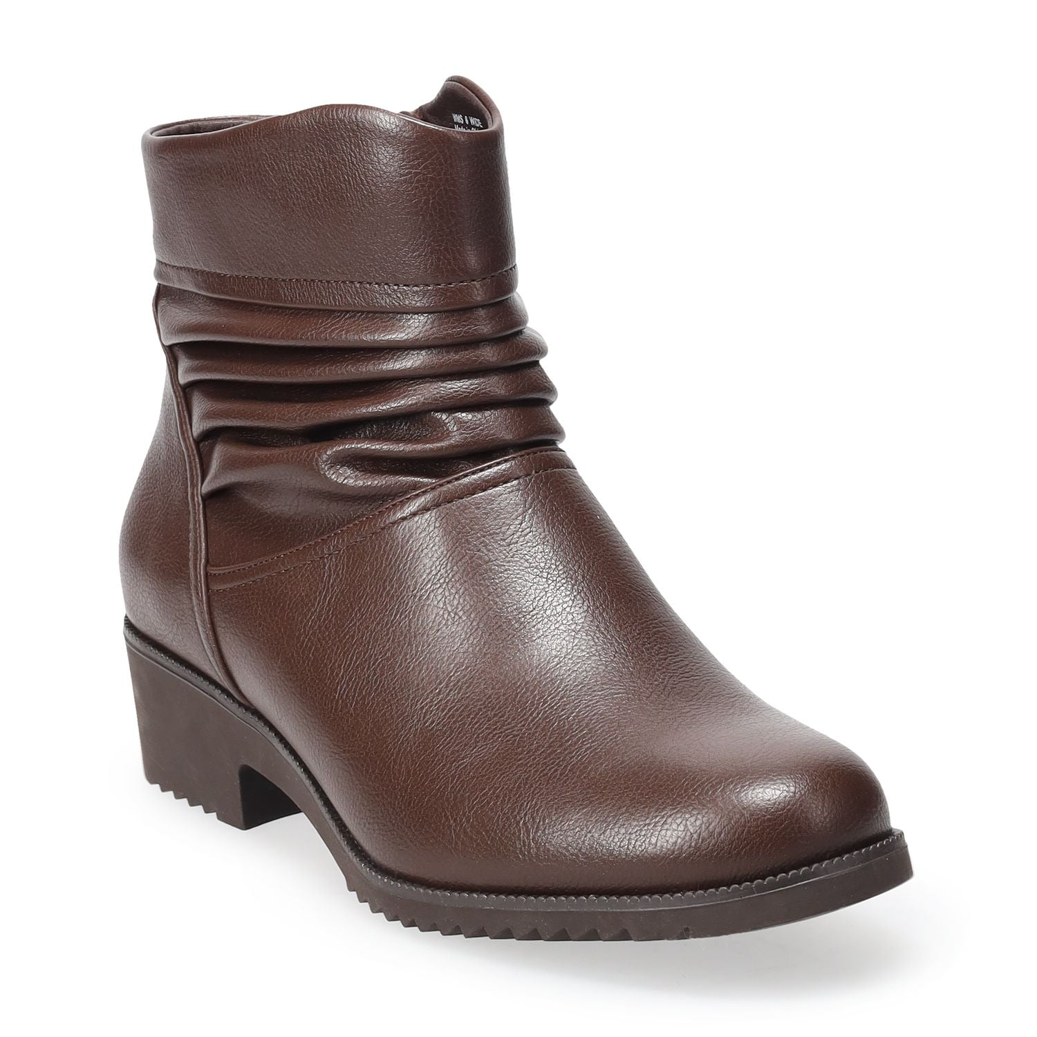 Croft & Barrow® Rigina Women's Ruched Ankle Boots Color: Brown Size: 8. ...