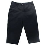 Croft & Barrow Women's Mid-Rise Classic Stretch Chino Capri Pants Black ...