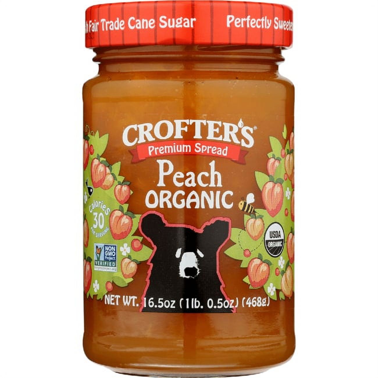 Crofter's Premium Spread Organic - Peach 16.5 oz Jar - Walmart.com