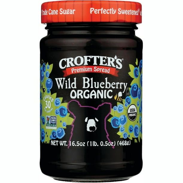 Crofters Fruit Spread Organic Premium Blueberry, 16.5 oz - Walmart.com