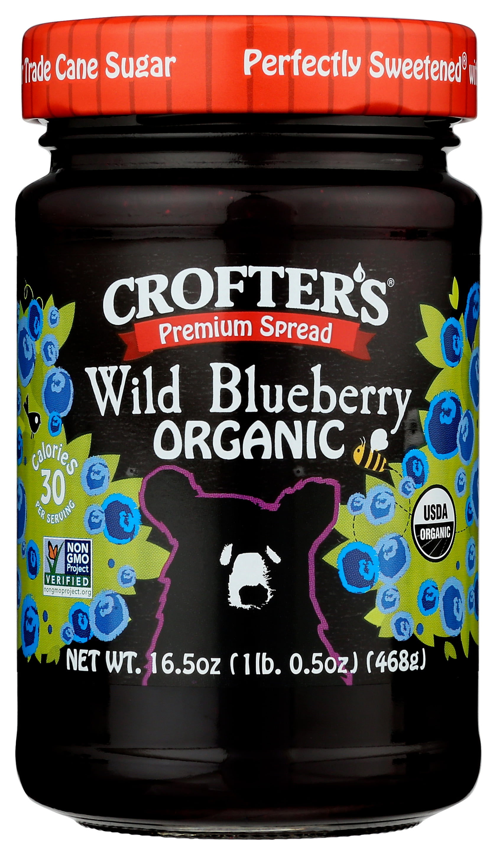 Crofters Fruit Spread Organic Premium Blueberry, 16.5 oz - Walmart.com