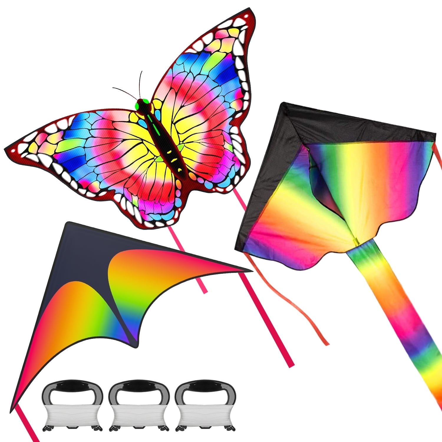 Crogift Large Kites Set for Children & Adults - Delta, Devil Fish ...