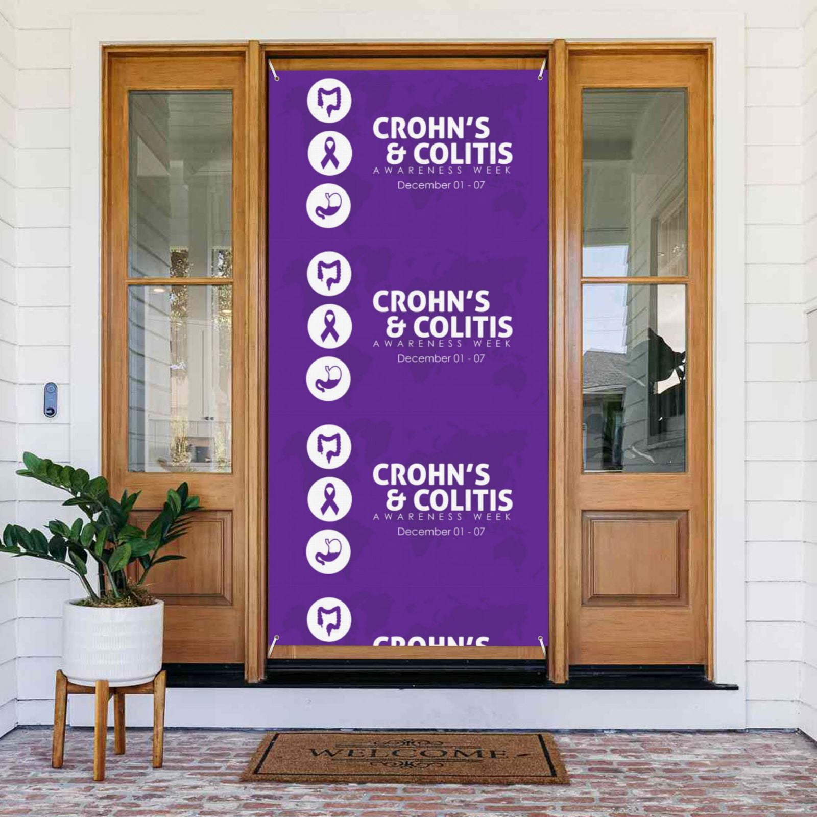 Crohn'S & Colitis Awareness Month Door Cover Decoration Backdrop Banner ...