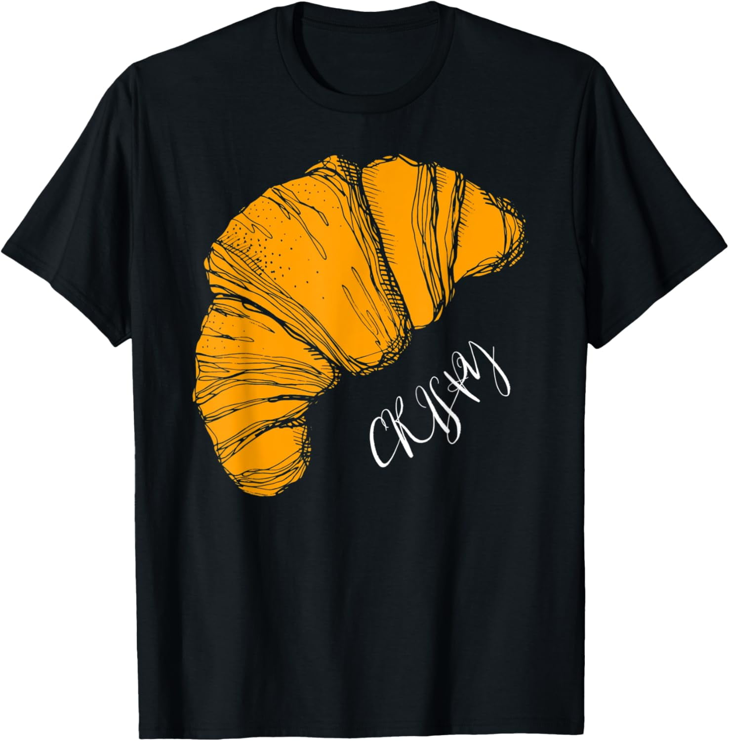 Croissant Bread for breakfast & bakery Fan: Crispy Croissant T-Shirt ...
