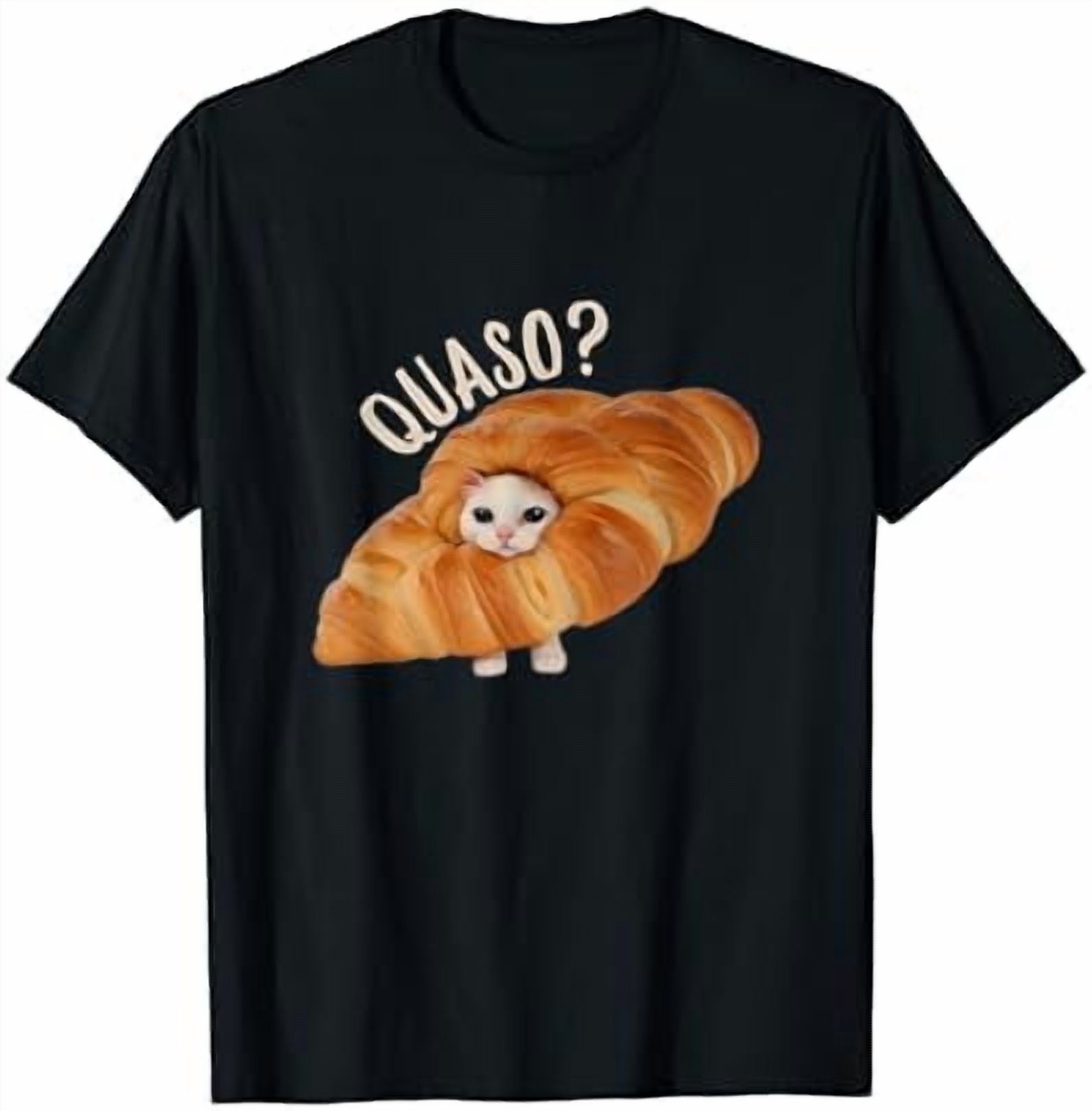 Croissant Cat Vintage T-Shirt - Walmart.com