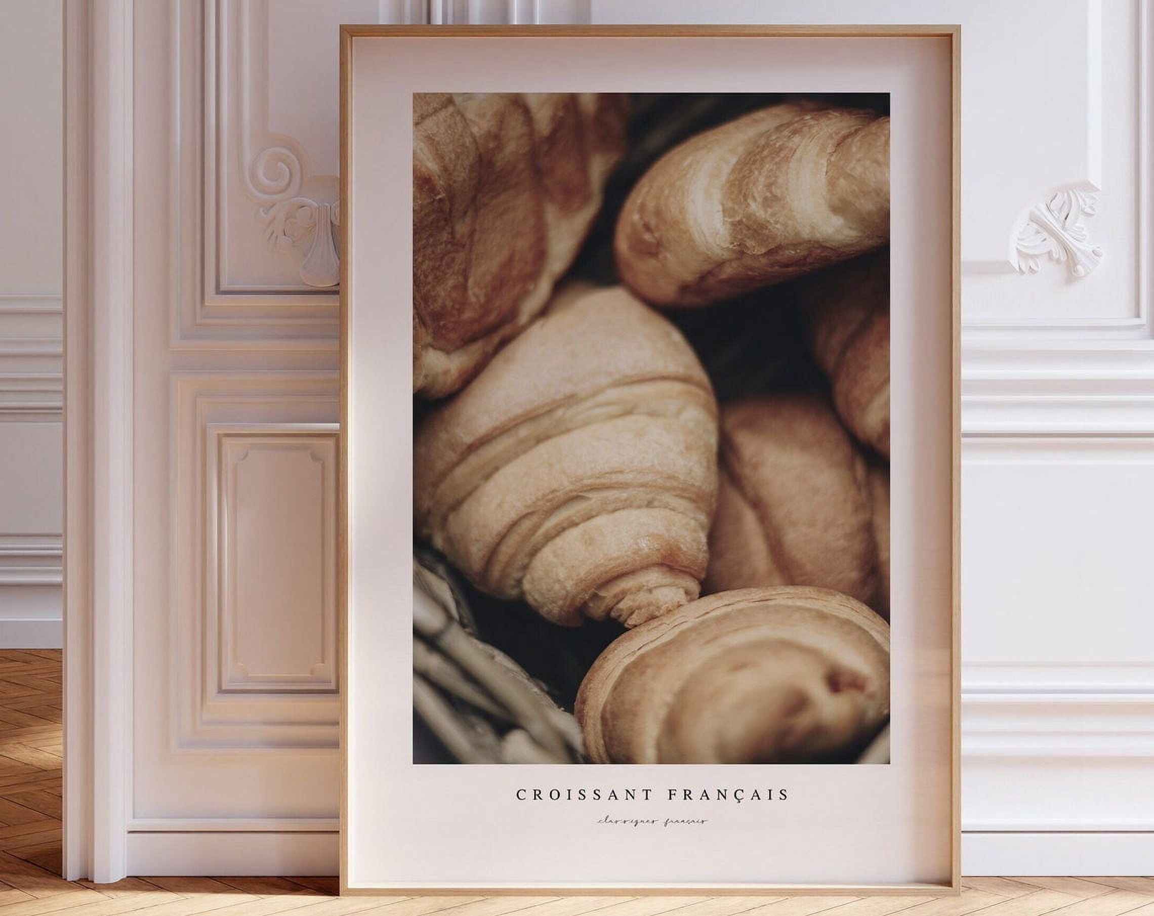 Croissant French Print, Food Photography Print, Kitchen Art, Croissant ...