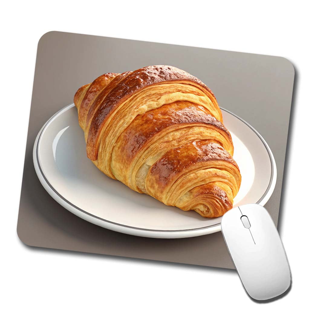 Croissant On Plate Mouse Pad Low Profile Gaming Mat - Walmart.com